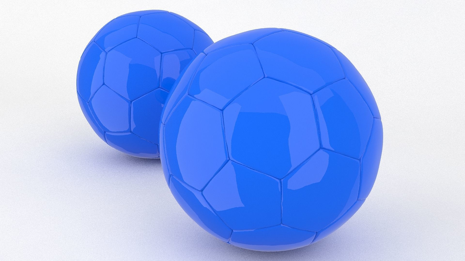 Football three soccer balls 3D model | CGTrader