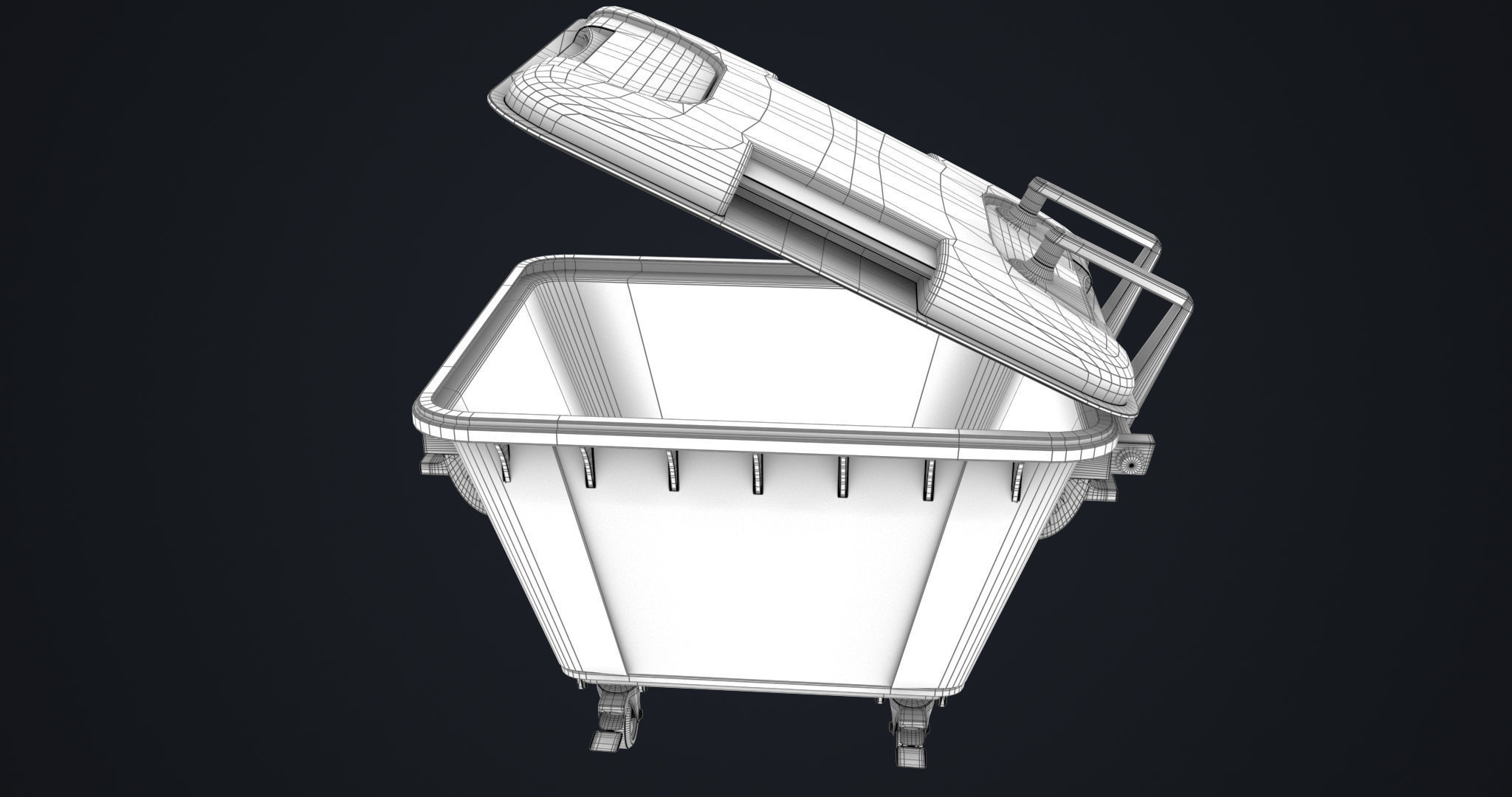 3D model Dustbin Rigged All PBR Unity UE V-Ray Arnold Textures Included ...