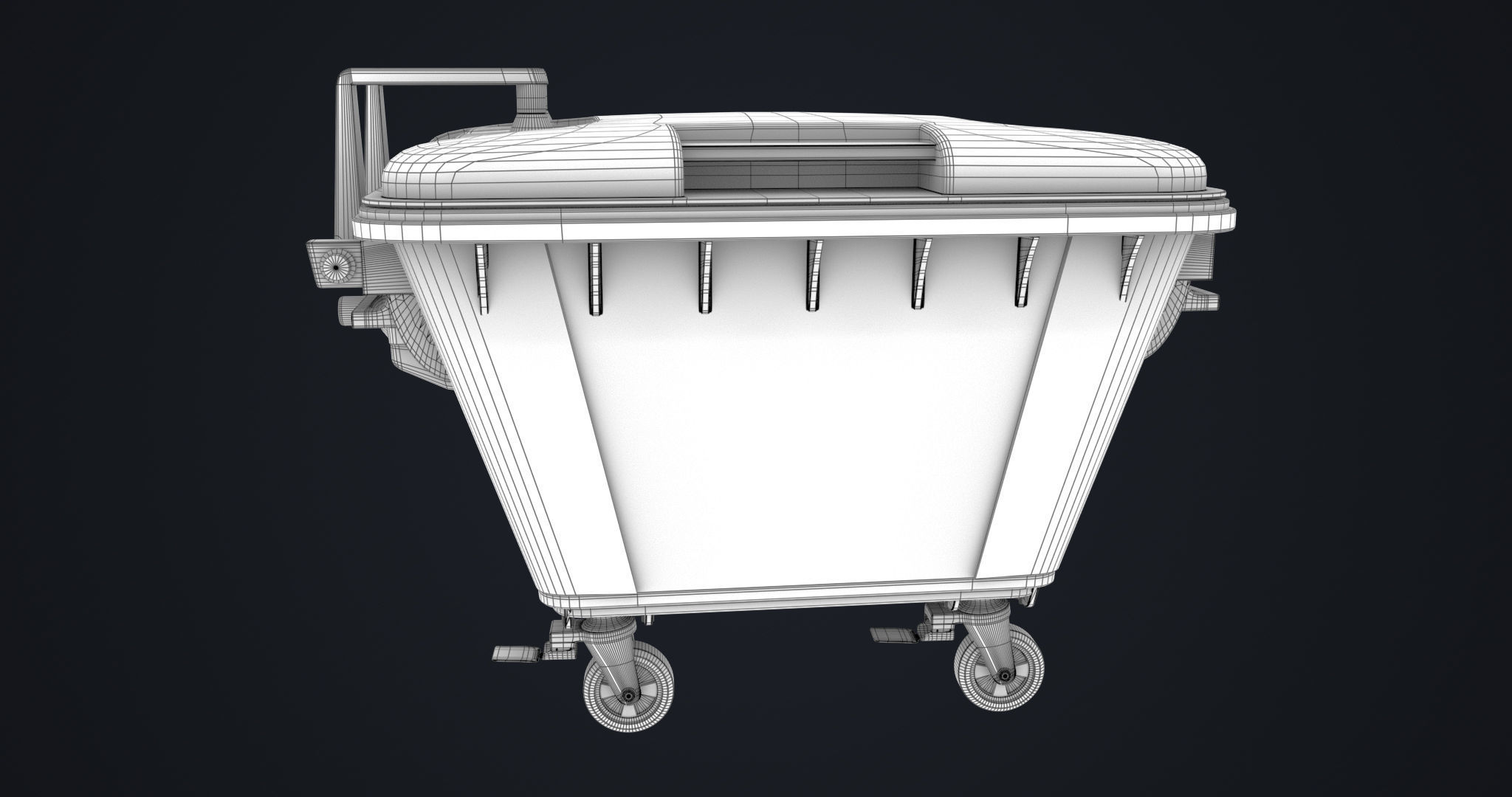 3D model Dustbin Rigged All PBR Unity UE V-Ray Arnold Textures Included ...