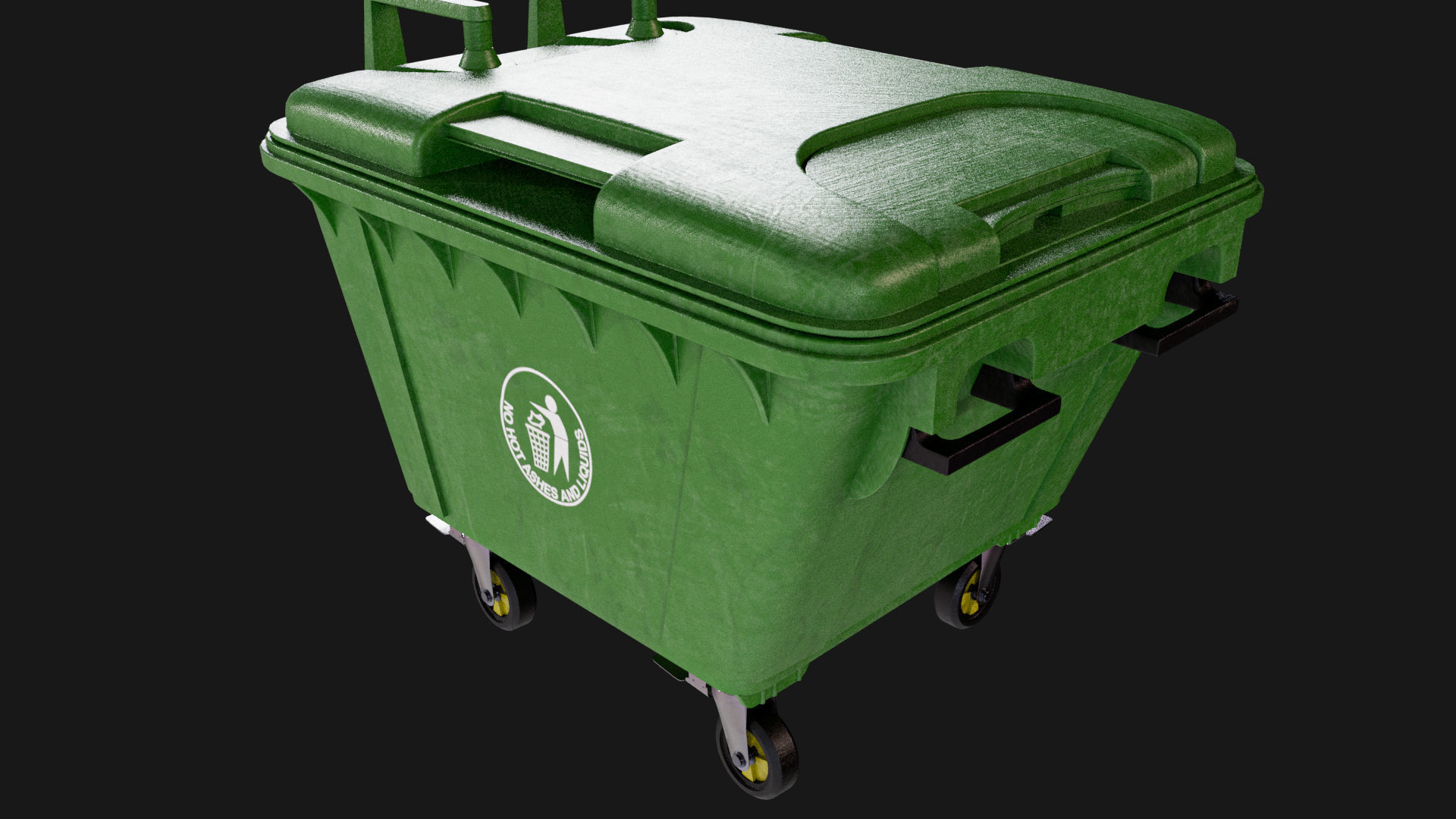 3D model Dustbin Rigged All PBR Unity UE V-Ray Arnold Textures Included ...