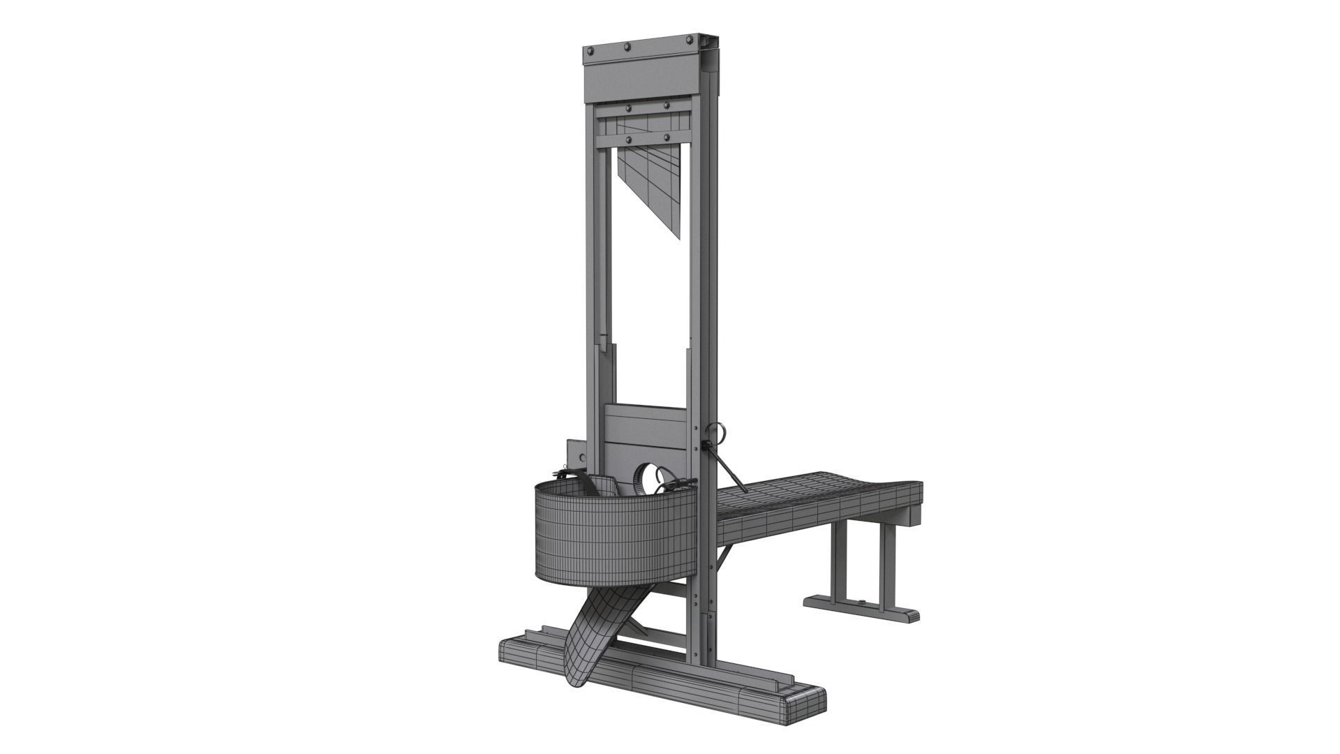 Pankrac nacist guillotine 3D model | CGTrader
