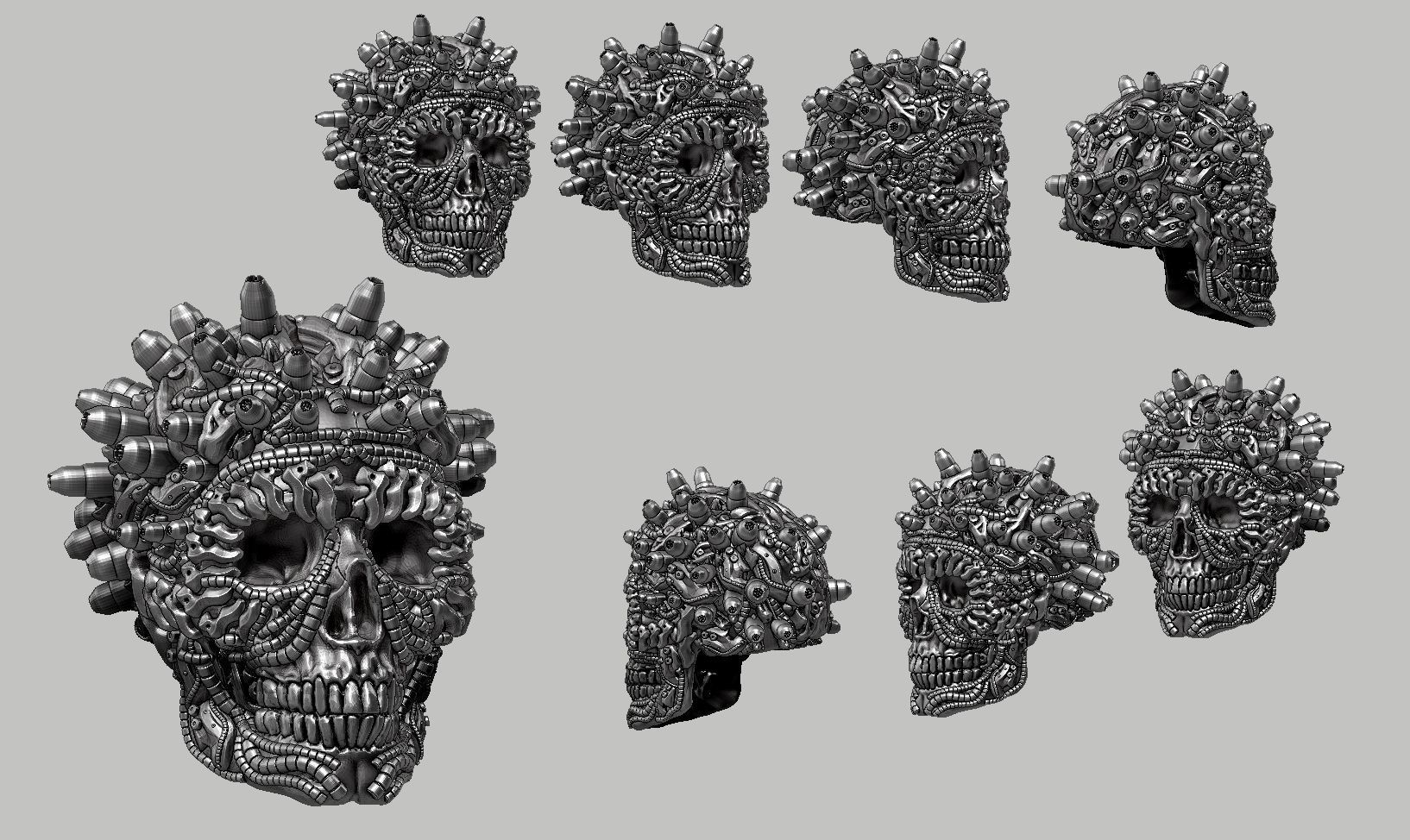 skull robot head a20 3d print model 3D model 3D printable | CGTrader