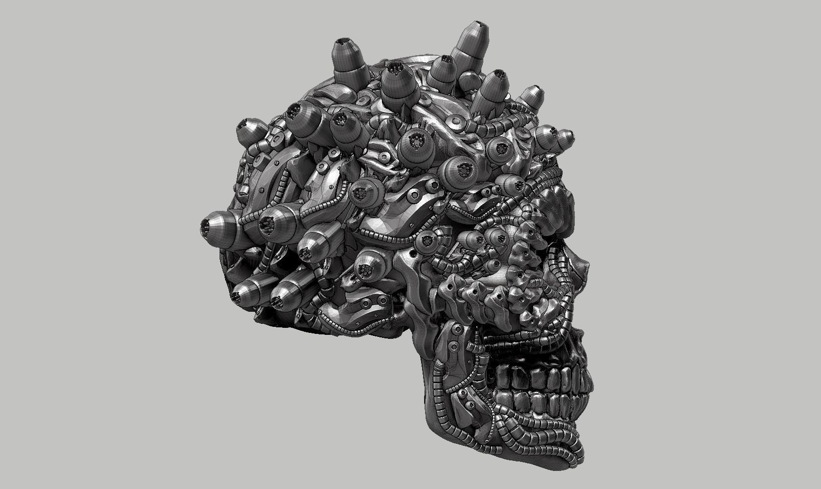 skull robot head a20 3d print model 3D model 3D printable | CGTrader