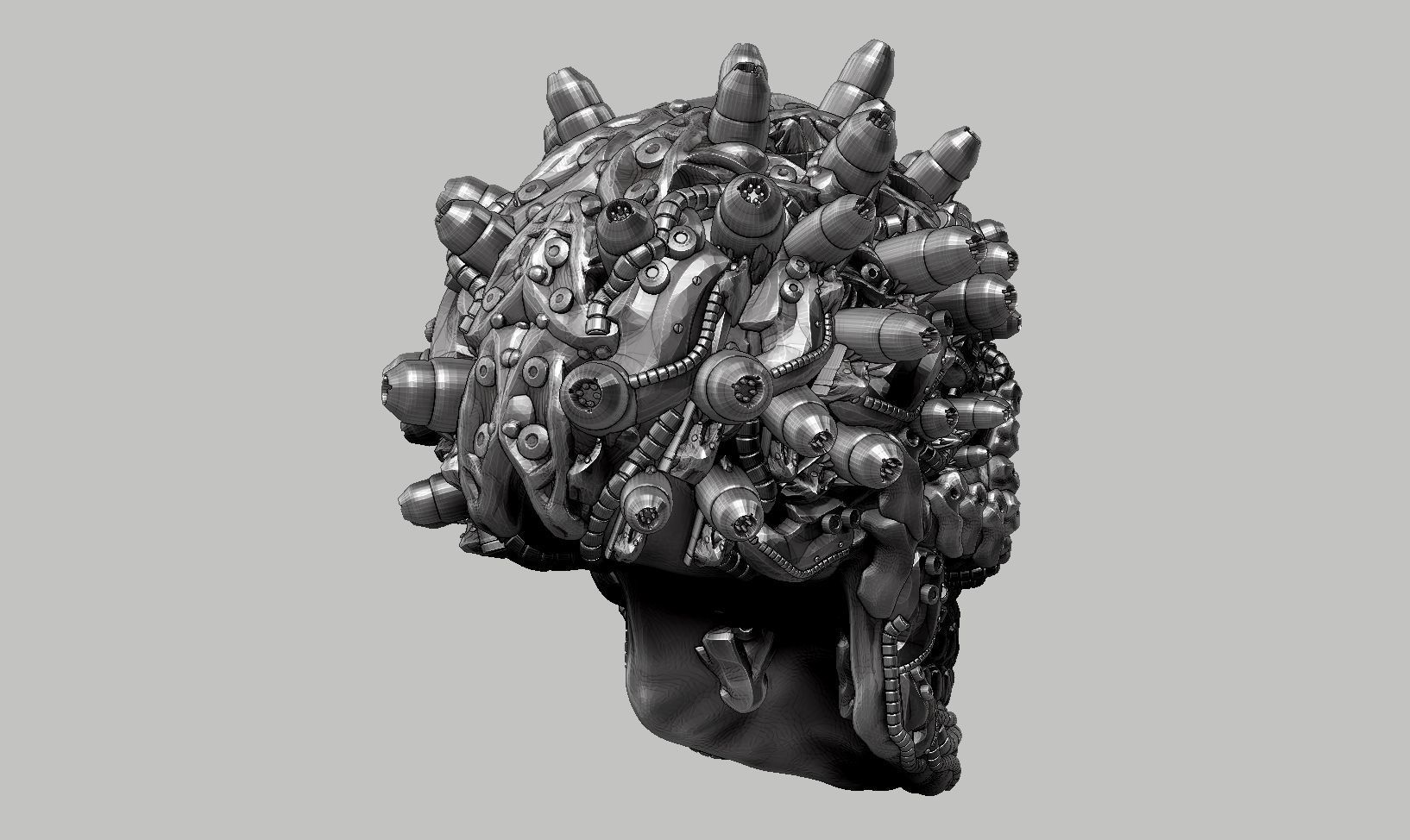 skull robot head a20 3d print model 3D model 3D printable | CGTrader