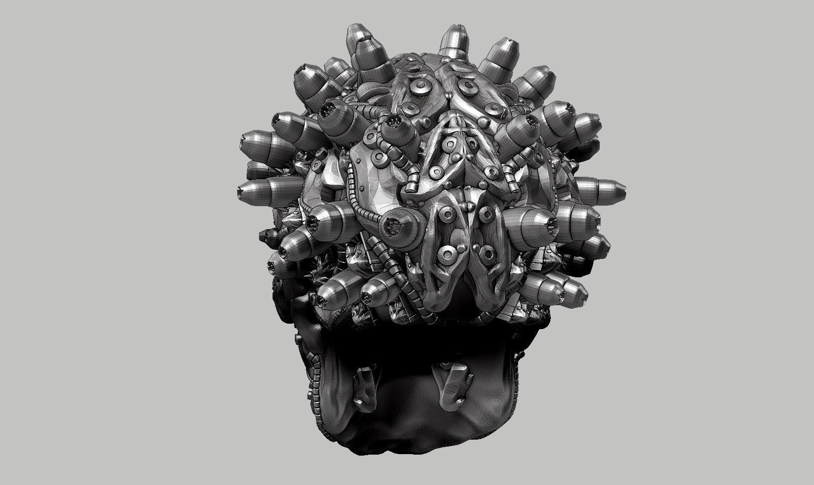skull robot head a20 3d print model 3D model 3D printable | CGTrader