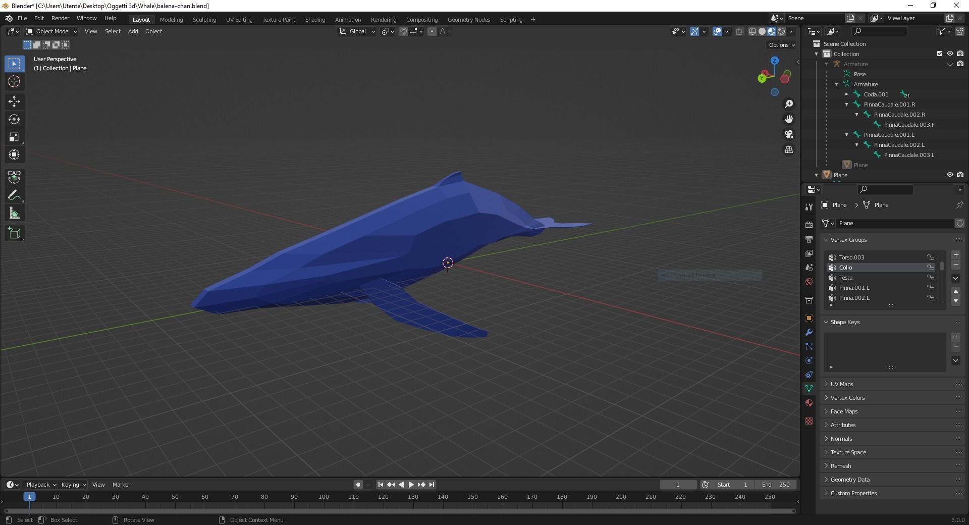 Simple LowPoly Whale free VR / AR / low-poly 3D model animated | CGTrader