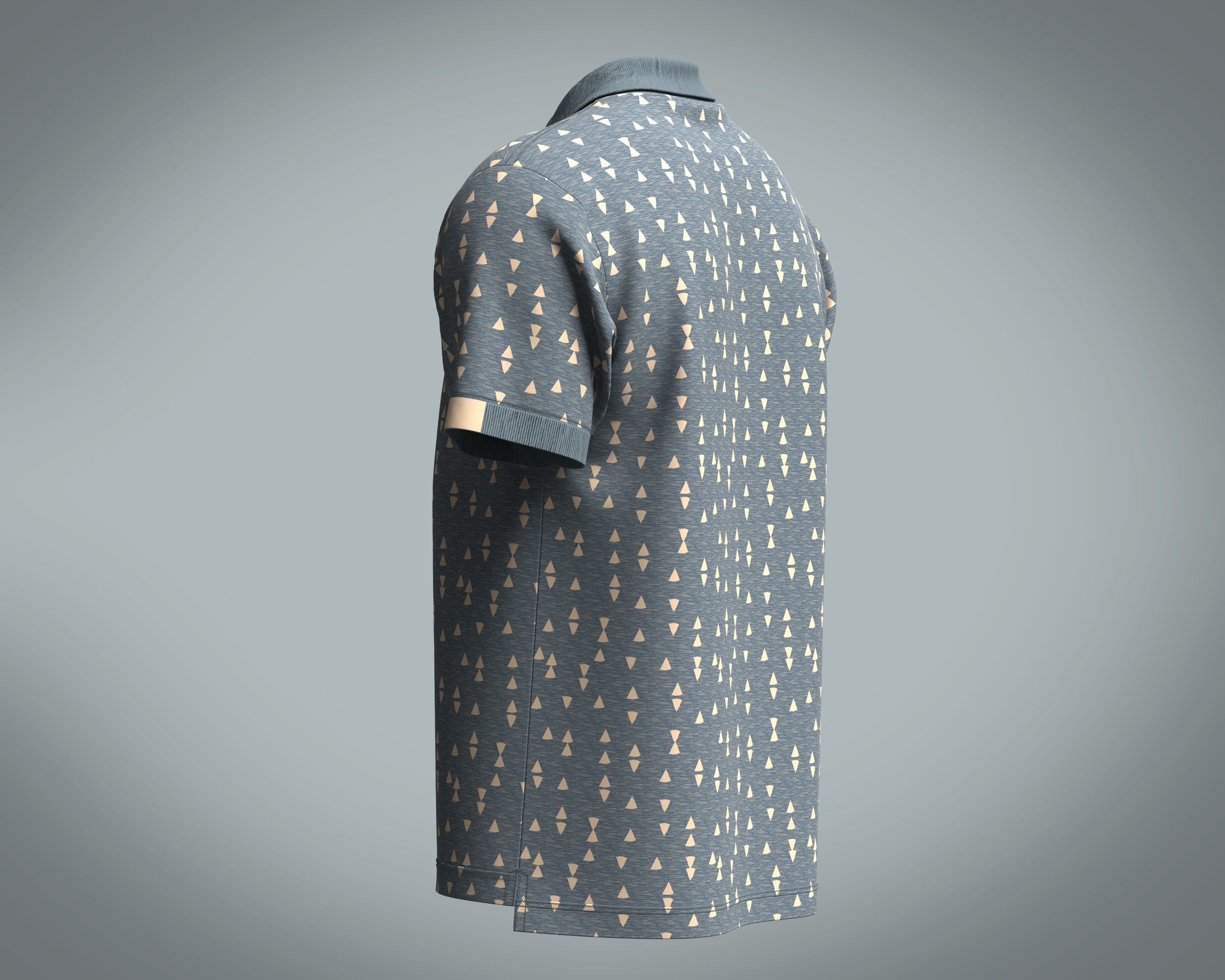Mens Printed Polo 3D model | CGTrader