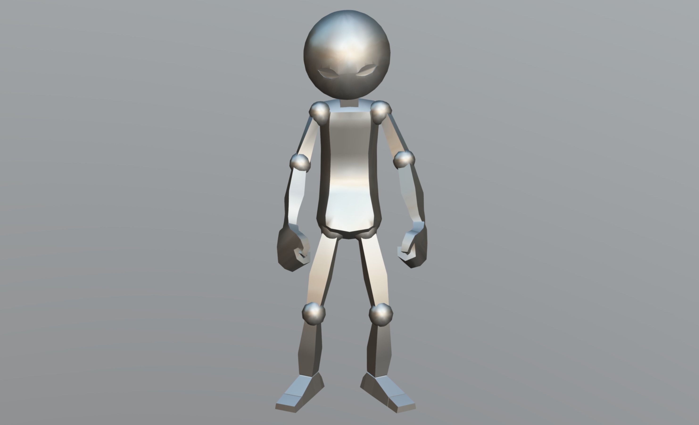 3D model Stickman figure with eyes VR / AR / low-poly rigged animated ...