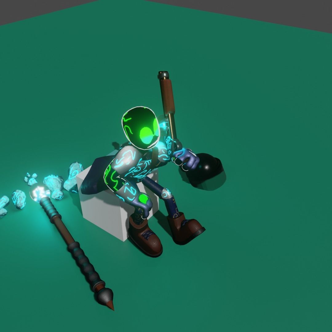 Shadow Character 3 The Enforcer free 3D model rigged | CGTrader