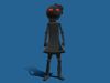 3D model Stickwoman character with eyes VR / AR / low-poly rigged ...