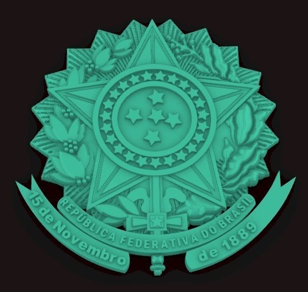 Escudo de Brasil Coat of Arms Brasil 3D model 3D printable | CGTrader