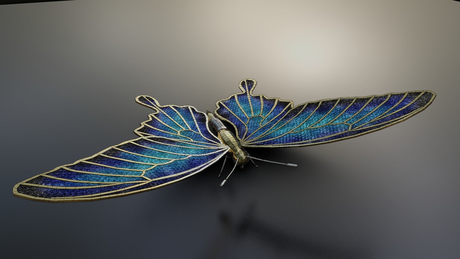 3D model Mechanical Butterfly VR / AR / low-poly | CGTrader