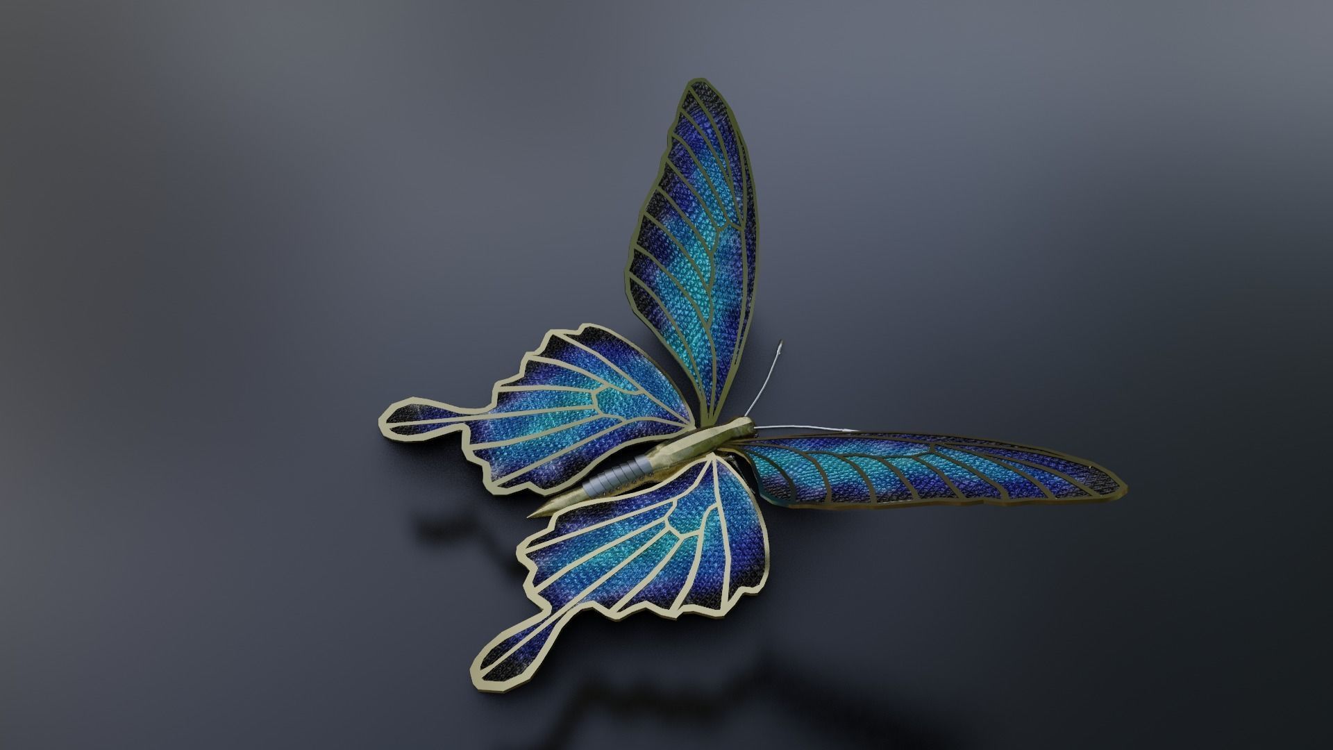 3D model Mechanical Butterfly VR / AR / low-poly | CGTrader