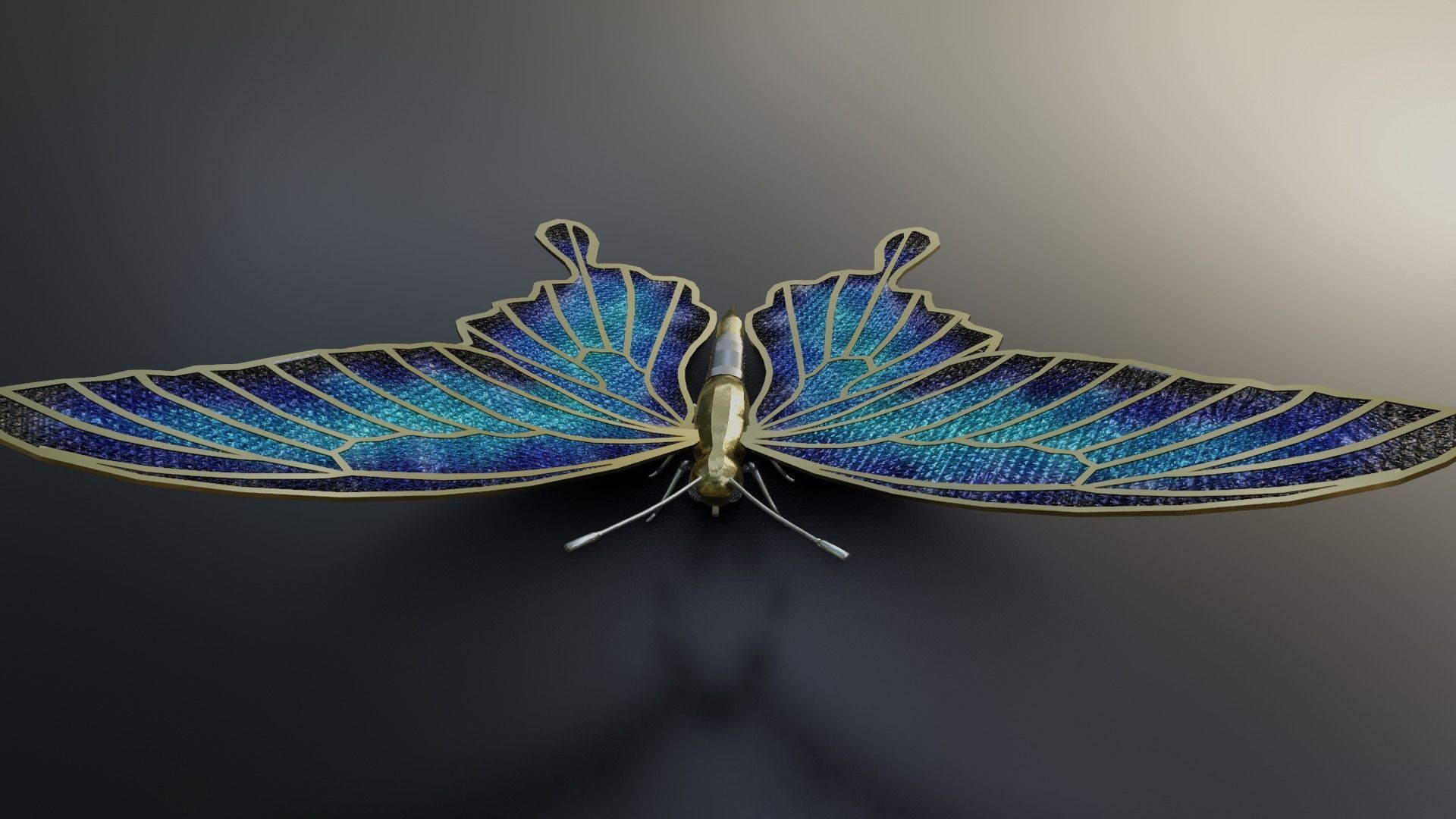 3D model Mechanical Butterfly VR / AR / low-poly | CGTrader