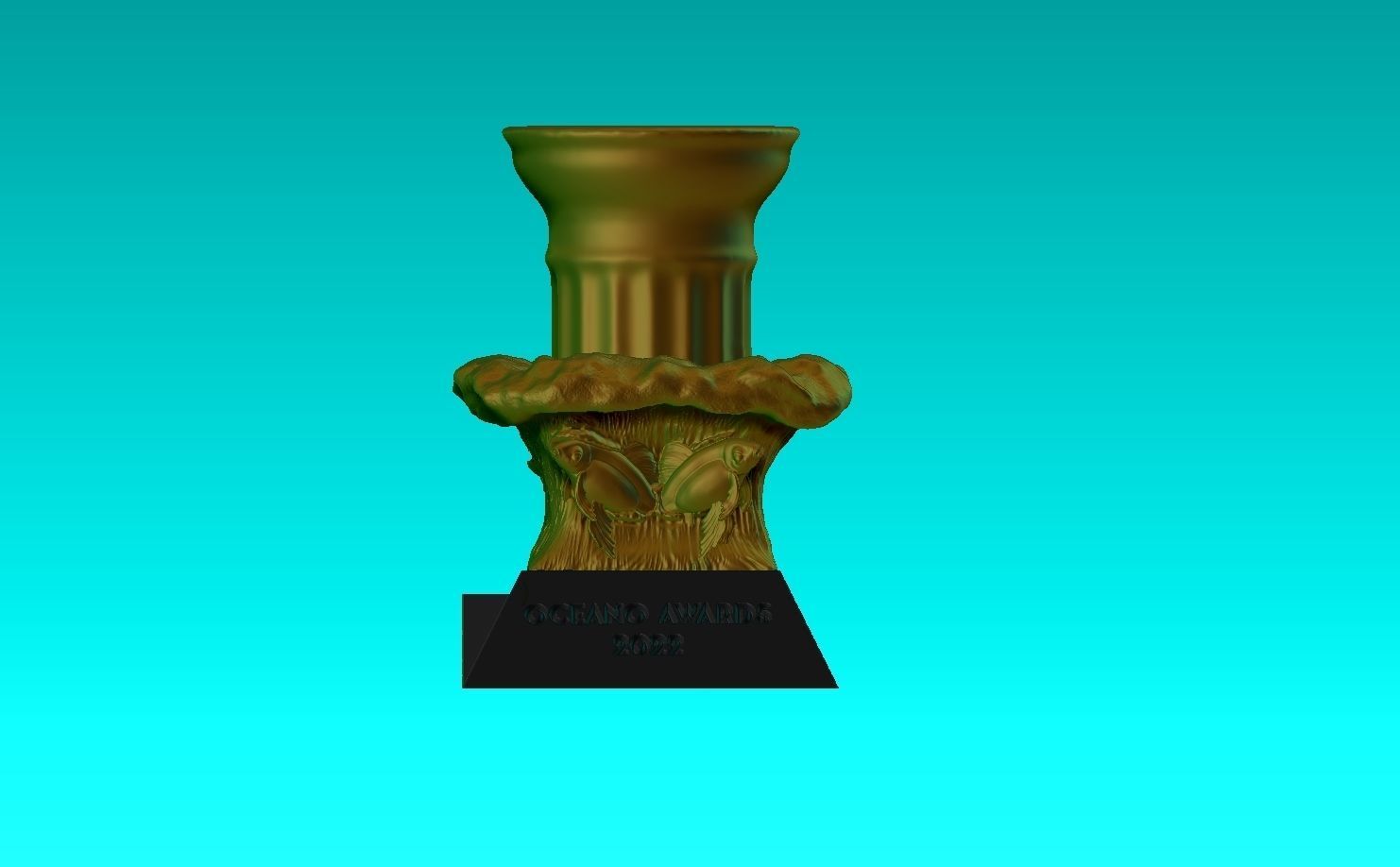 Oceano Awards 2022 Edition Base Trophy 3D model 3D printable | CGTrader