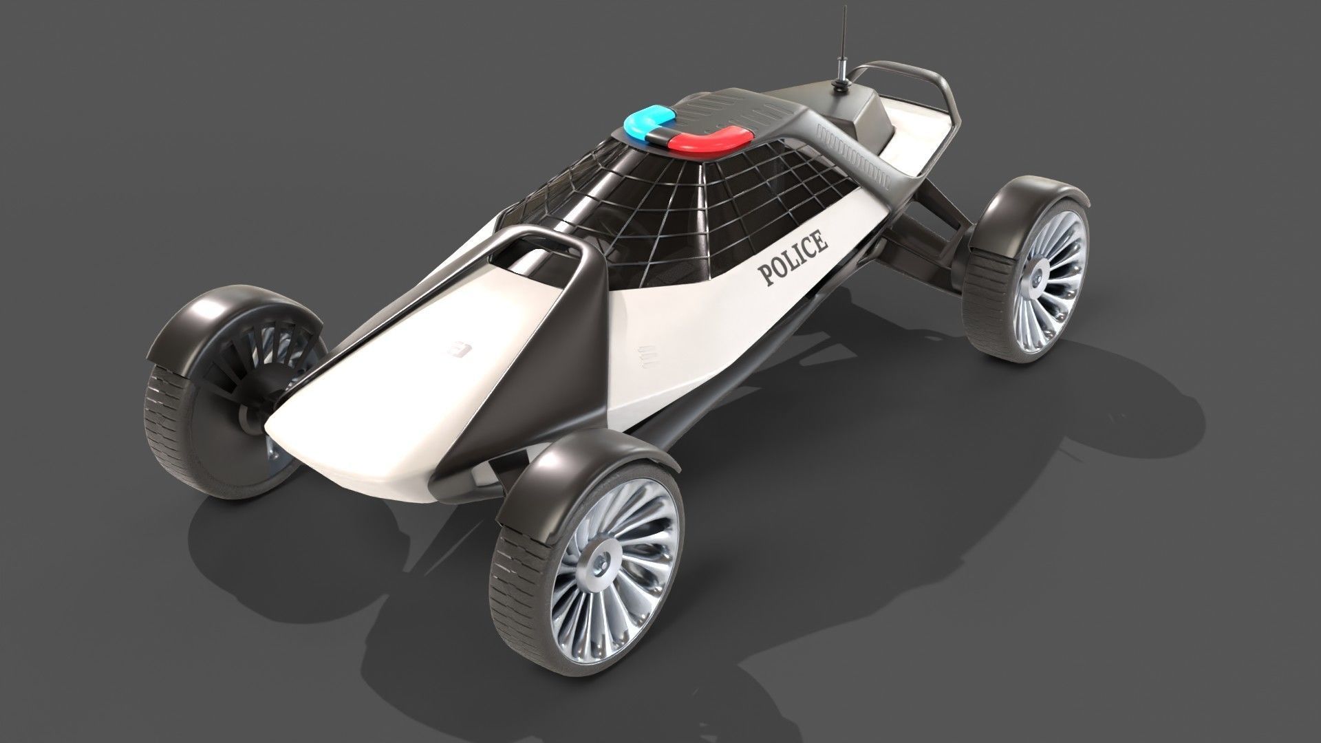 3D model Futuristic scifi police concept car VR / AR / low-poly | CGTrader