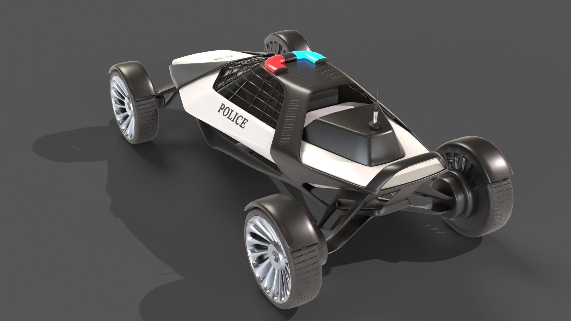 3D model Futuristic scifi police concept car VR / AR / low-poly | CGTrader