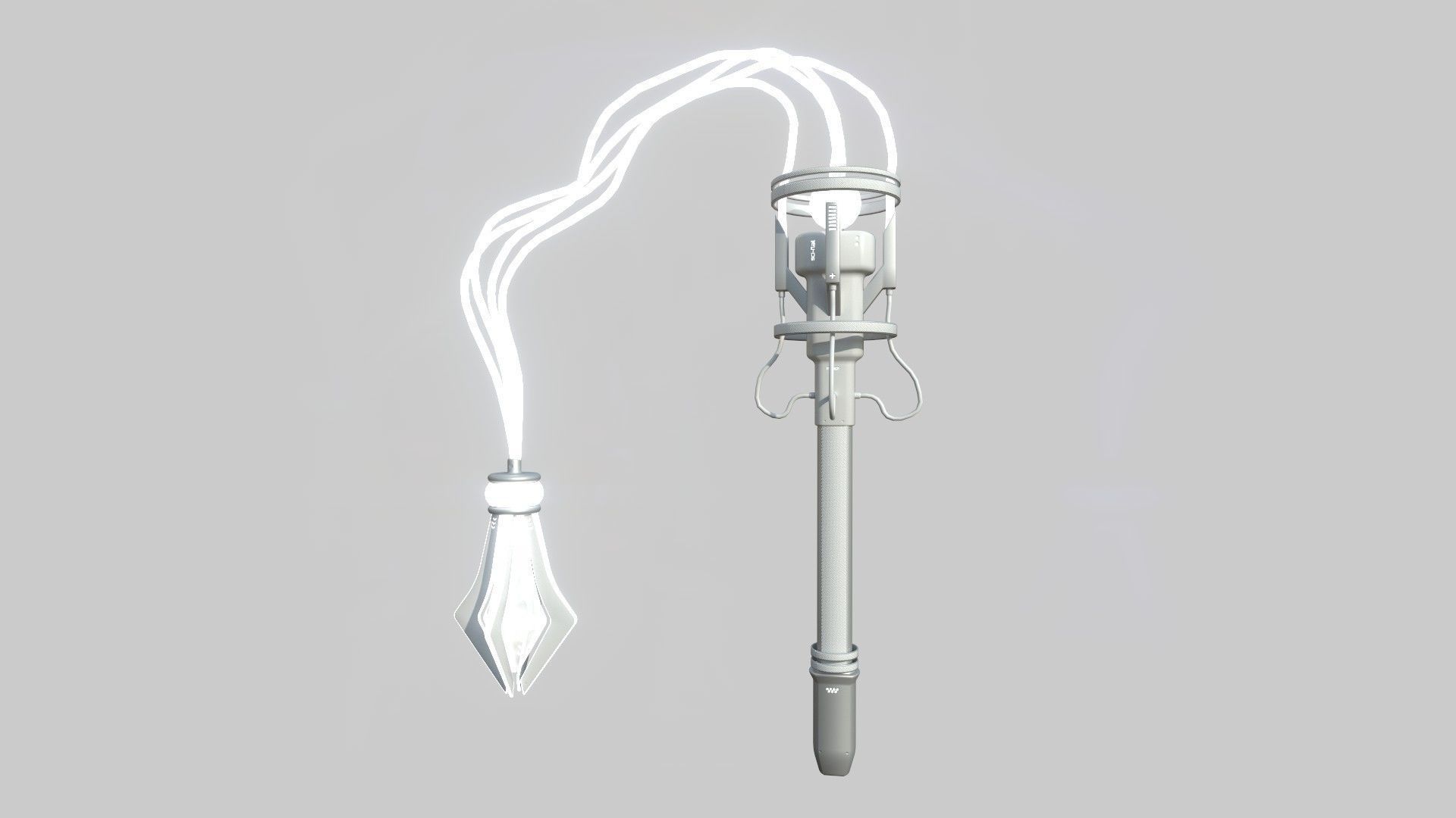 3D model SciFi Flail A06 Full White - Sci Fi Weapon Design VR / AR ...