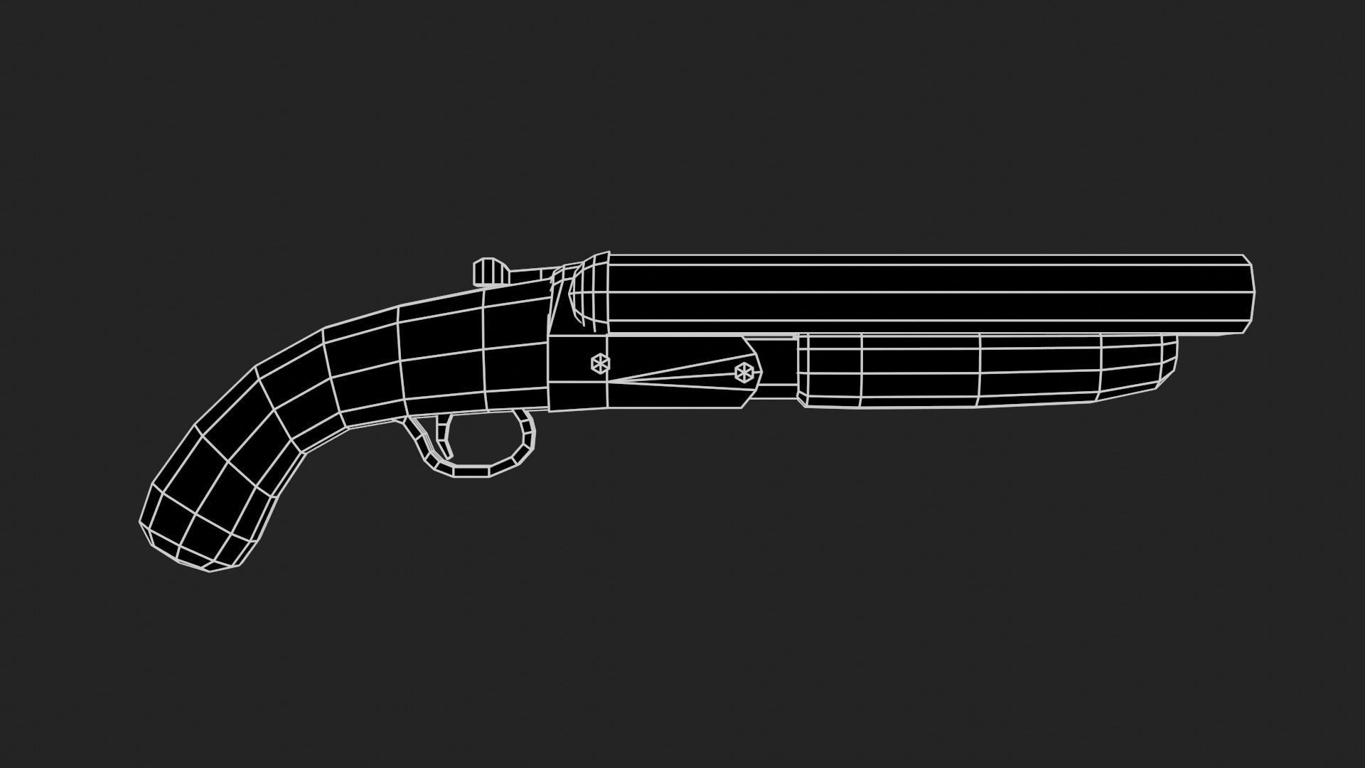 3D model Painterly Sawed Off Shotgun VR / AR / low-poly | CGTrader