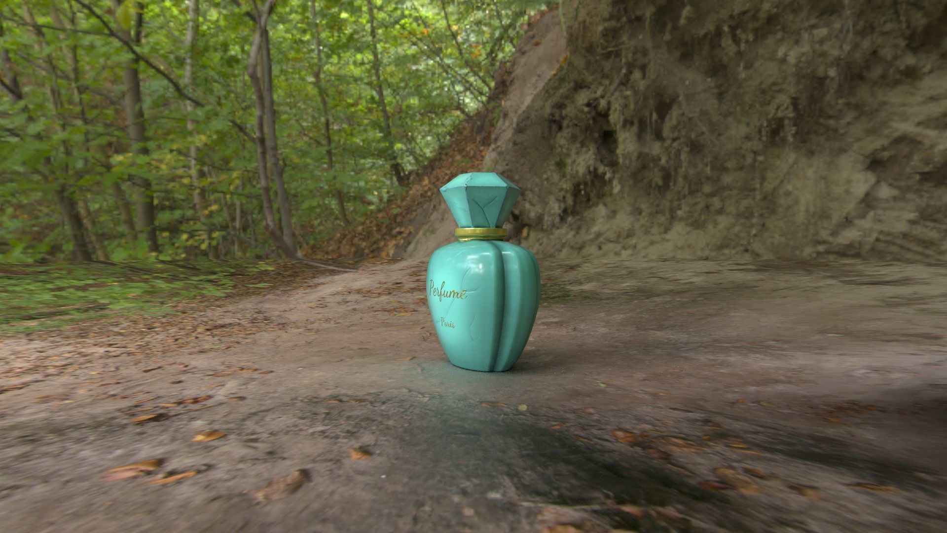 3D model Stylized perfume bottle PBR low-poly game ready VR / AR / low ...
