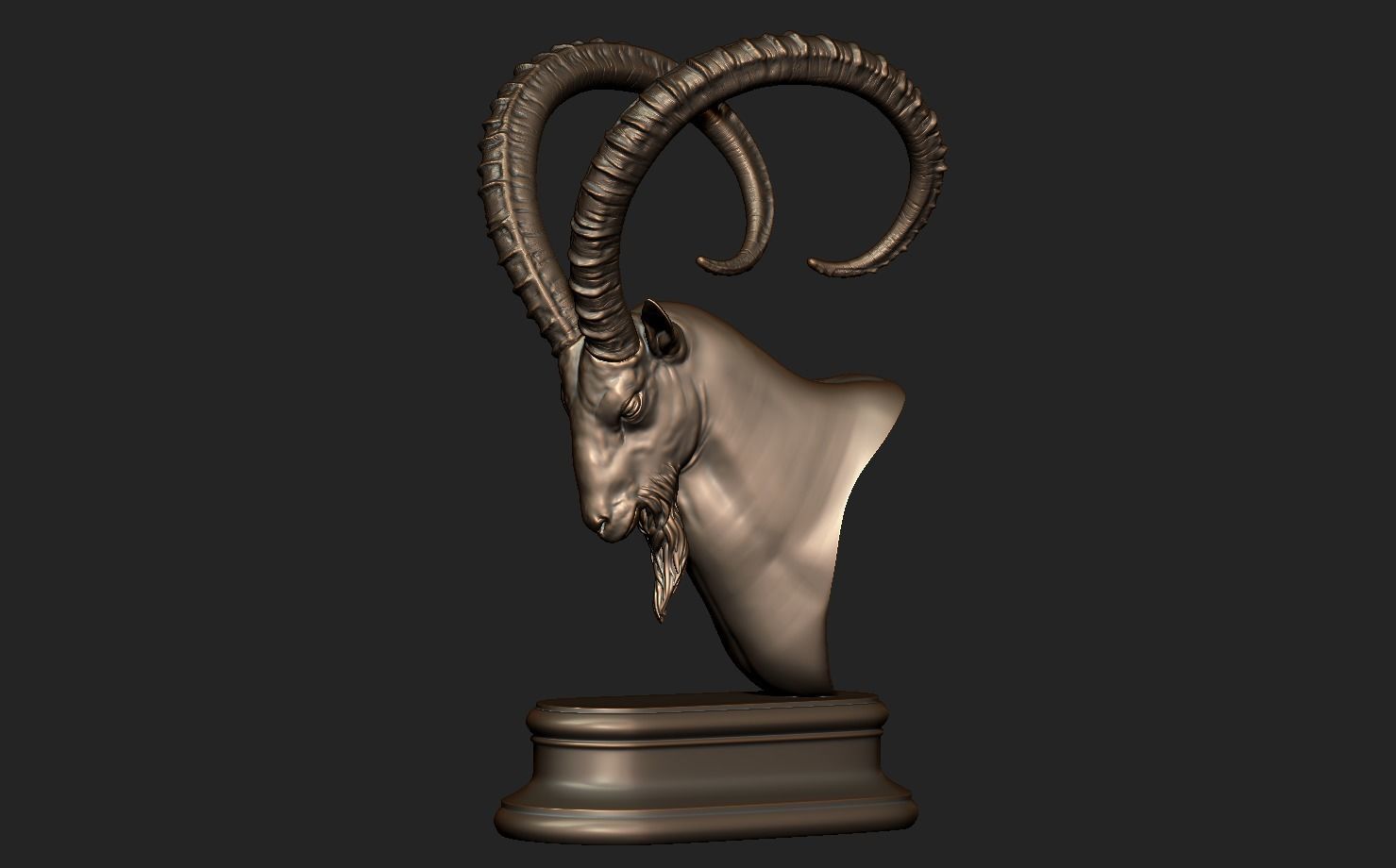 Ibex Head 3D model 3D printable | CGTrader