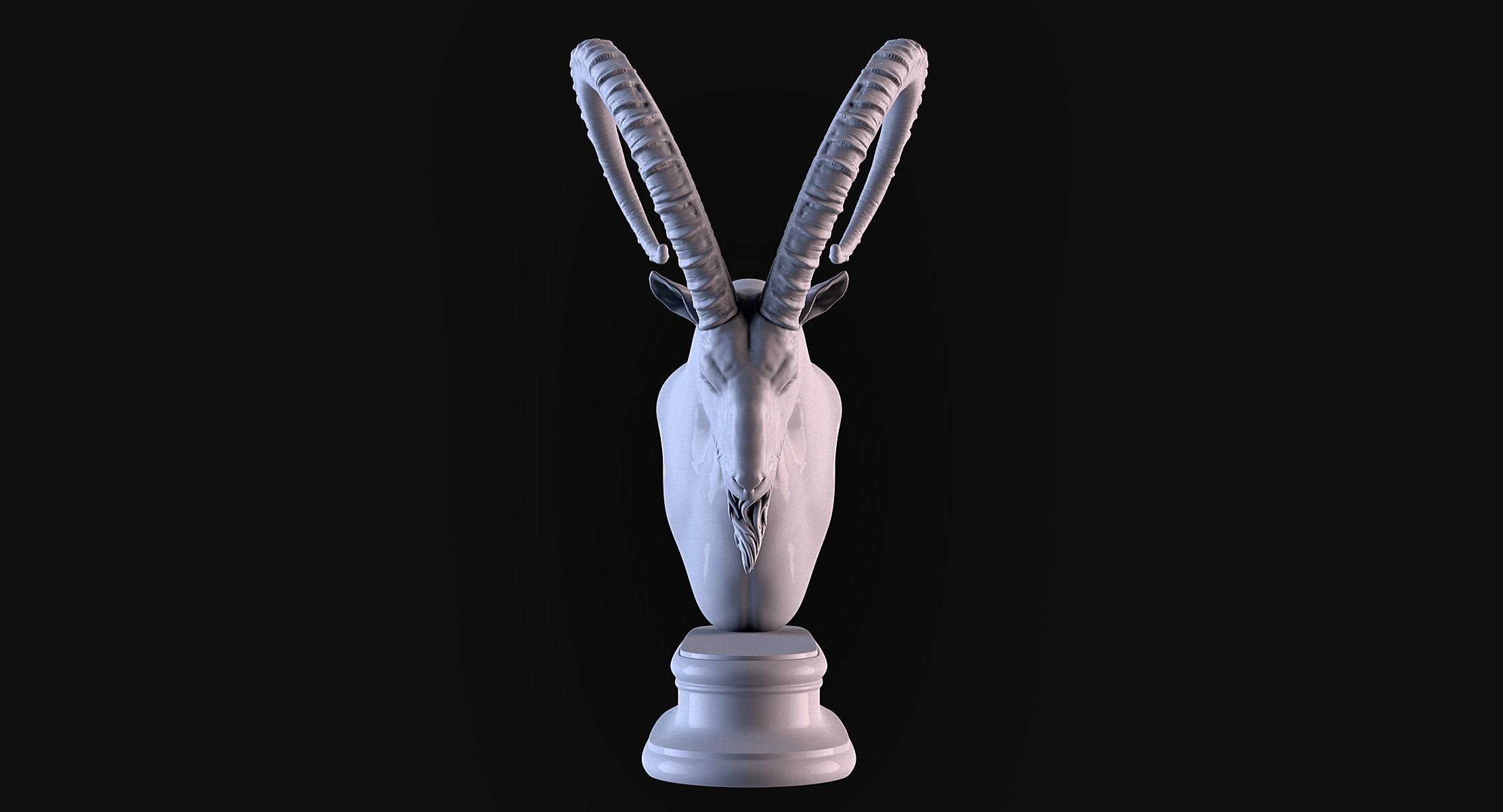 Ibex Head 3D model 3D printable | CGTrader
