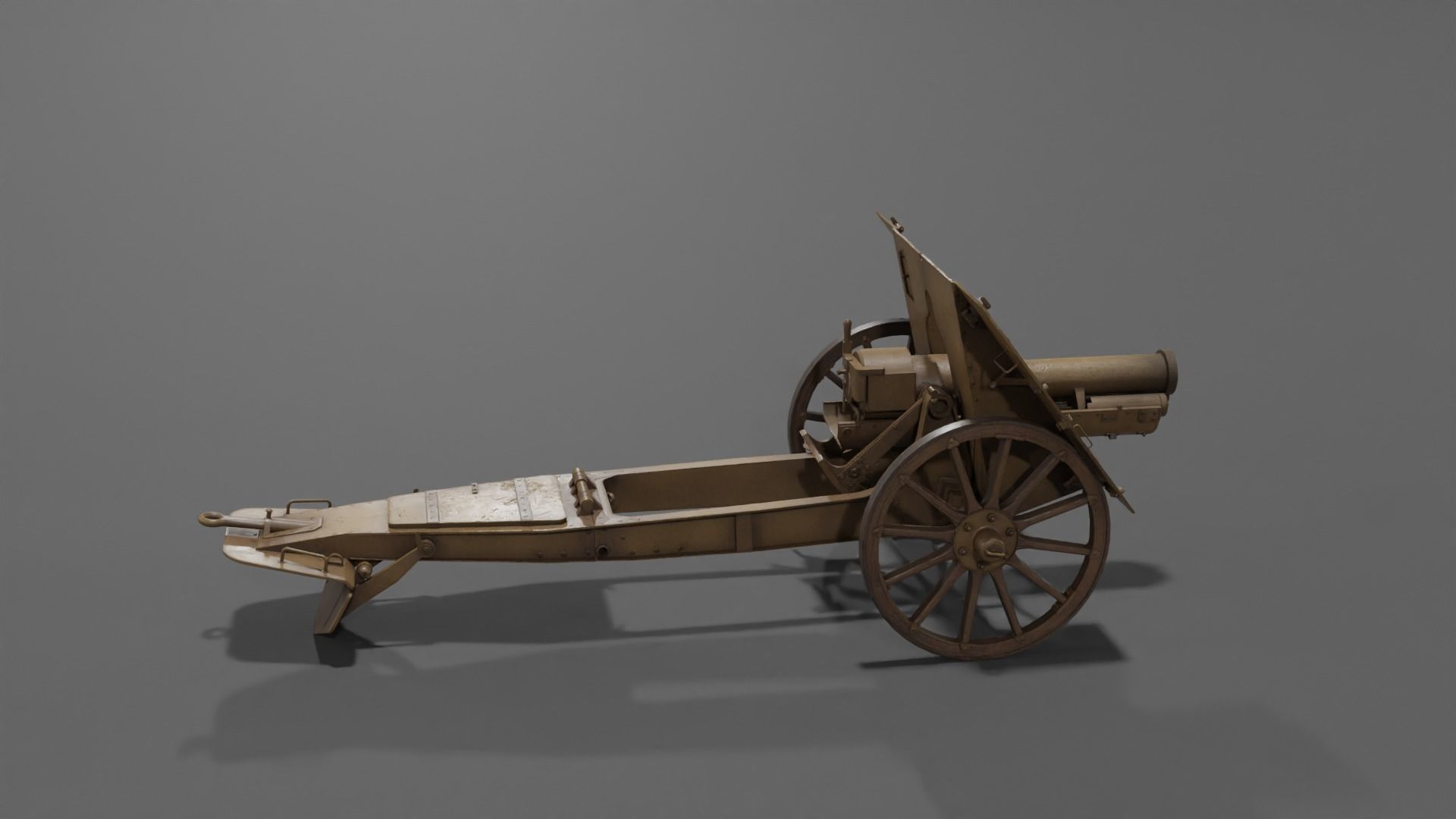 3D model Type 99 10cm Mountain Gun VR / AR / low-poly | CGTrader