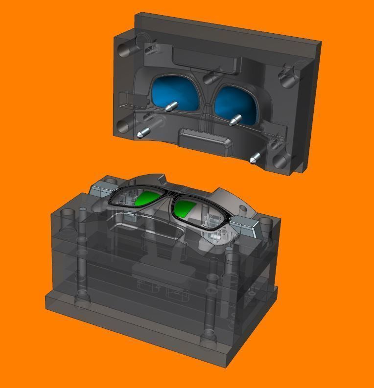 glasses frame mold p1 3D model 3D printable | CGTrader