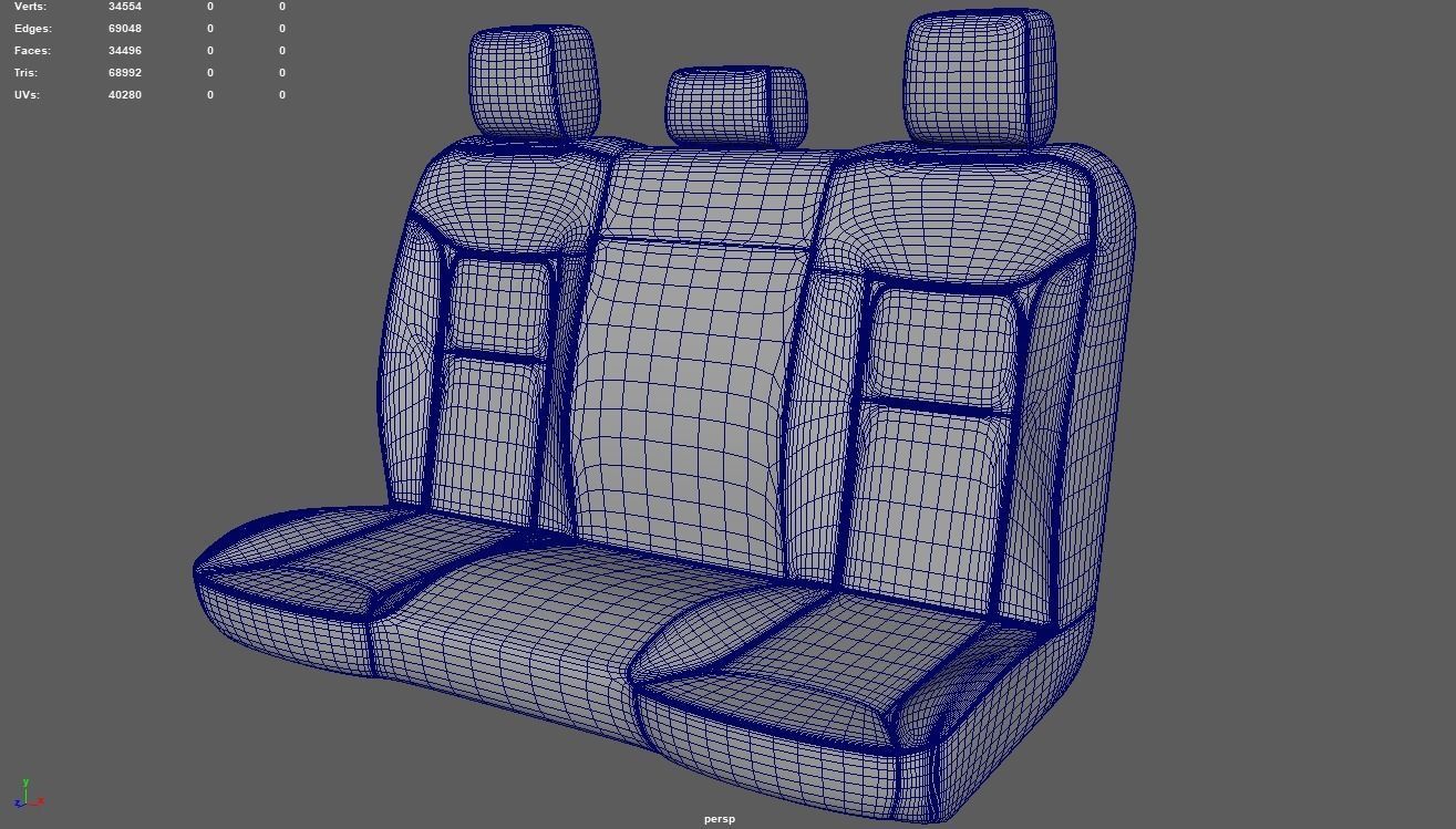 3D model Car Seat 014 VR / AR / low-poly | CGTrader