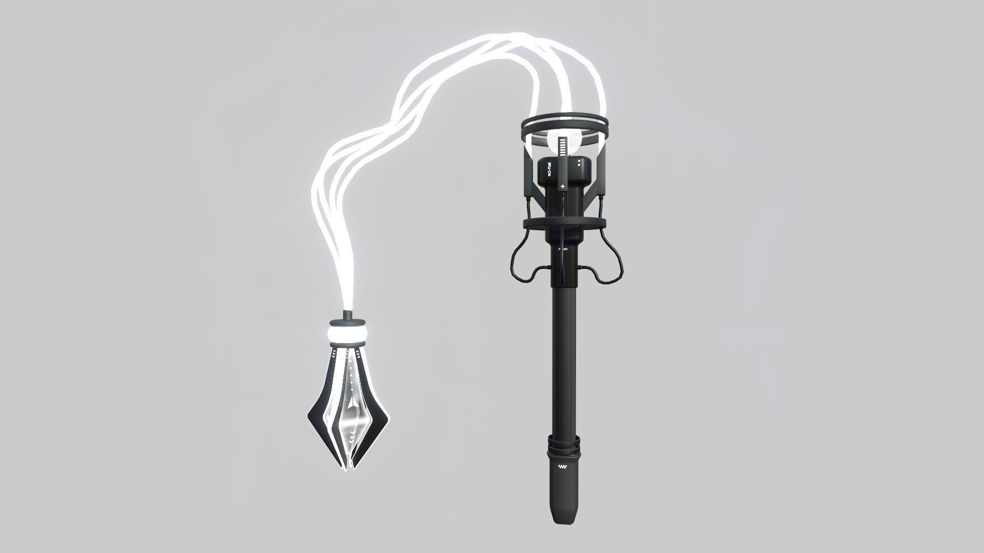 3D model SciFi Flail A07 Black White - Sci Fi Weapon Design VR / AR ...