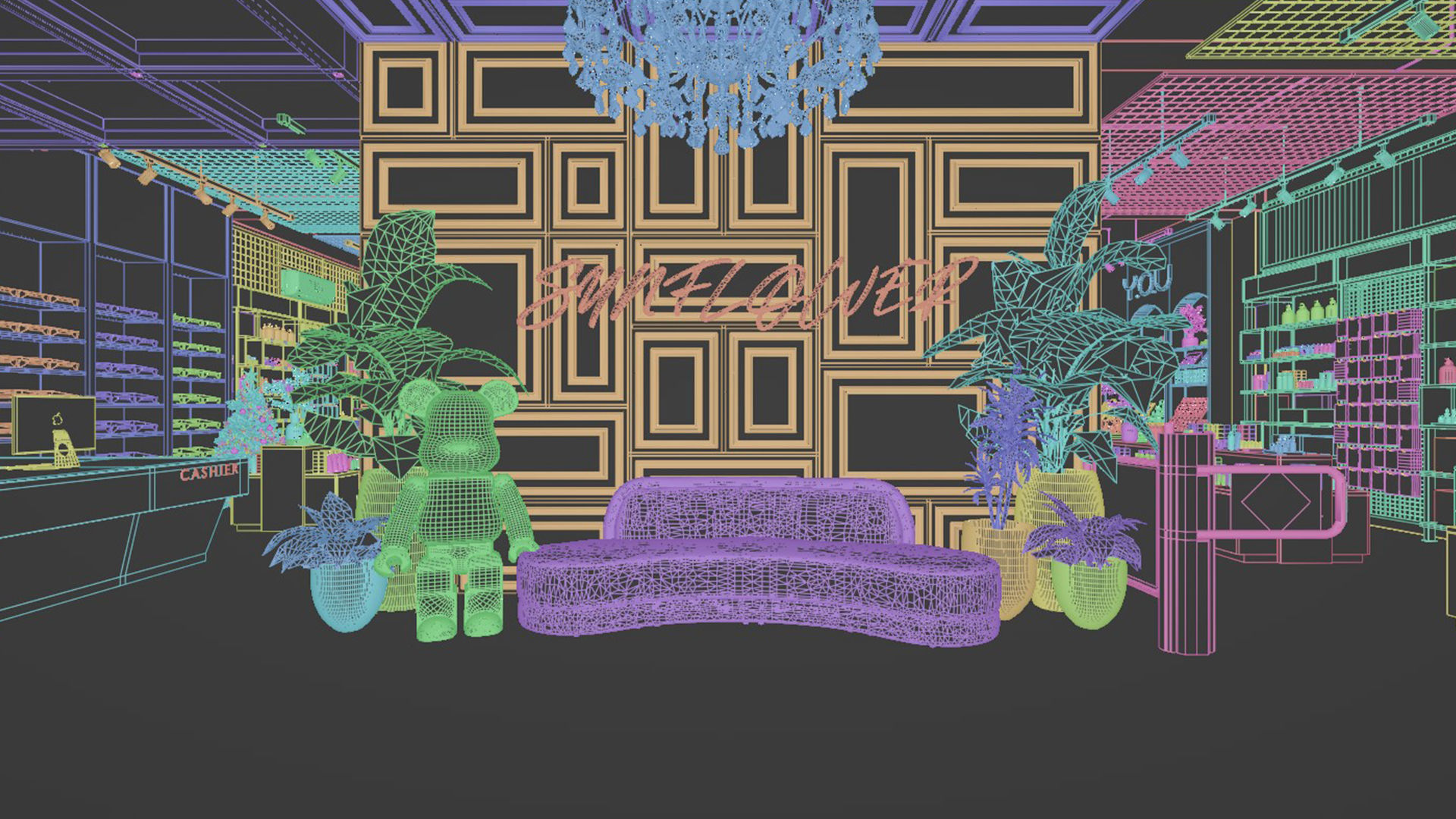 Cosmetic Store Scene Blender - Fbx - Obj 3D model | CGTrader