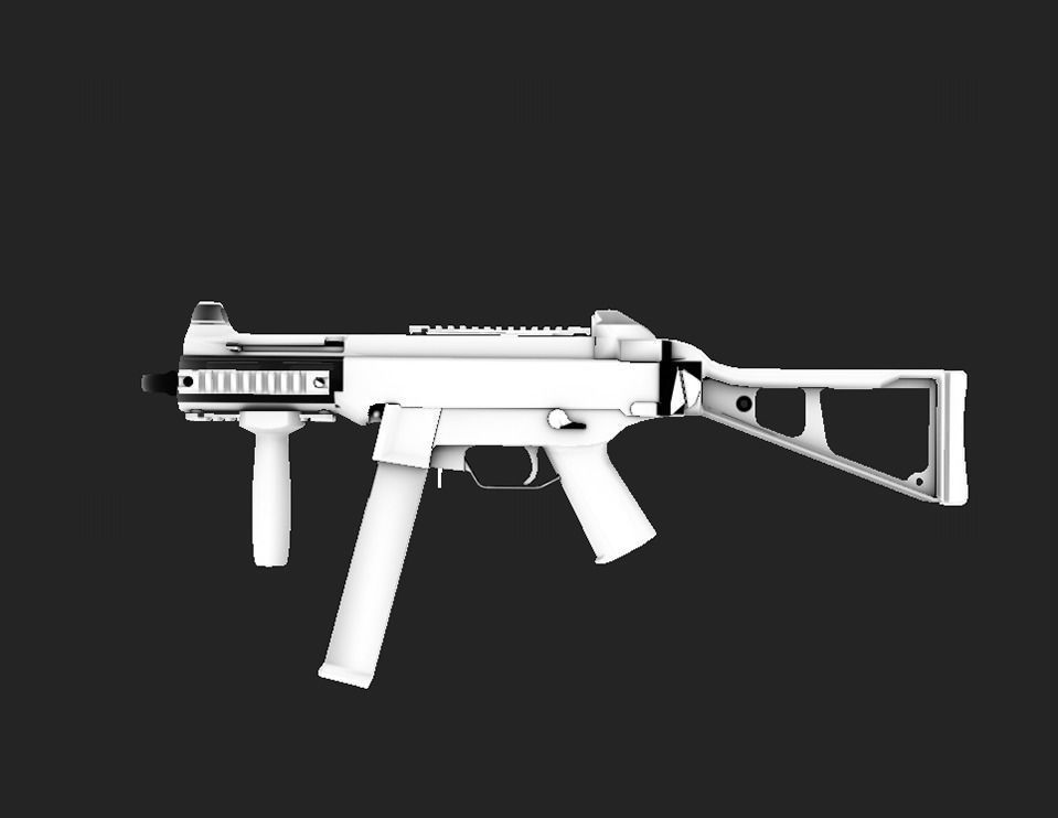 3D model Submachine Gun Grip VR / AR / low-poly | CGTrader