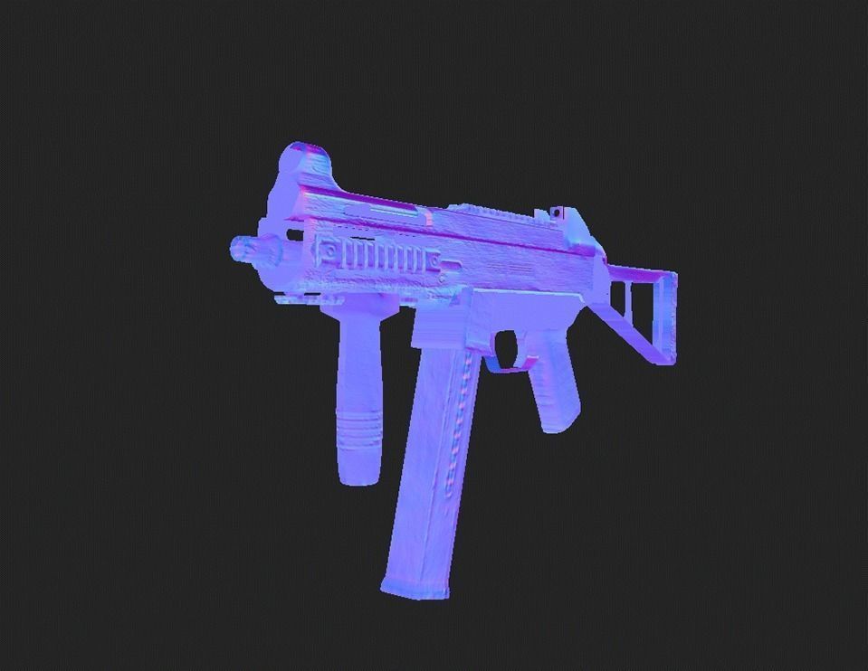 3D model Submachine Gun Grip VR / AR / low-poly | CGTrader