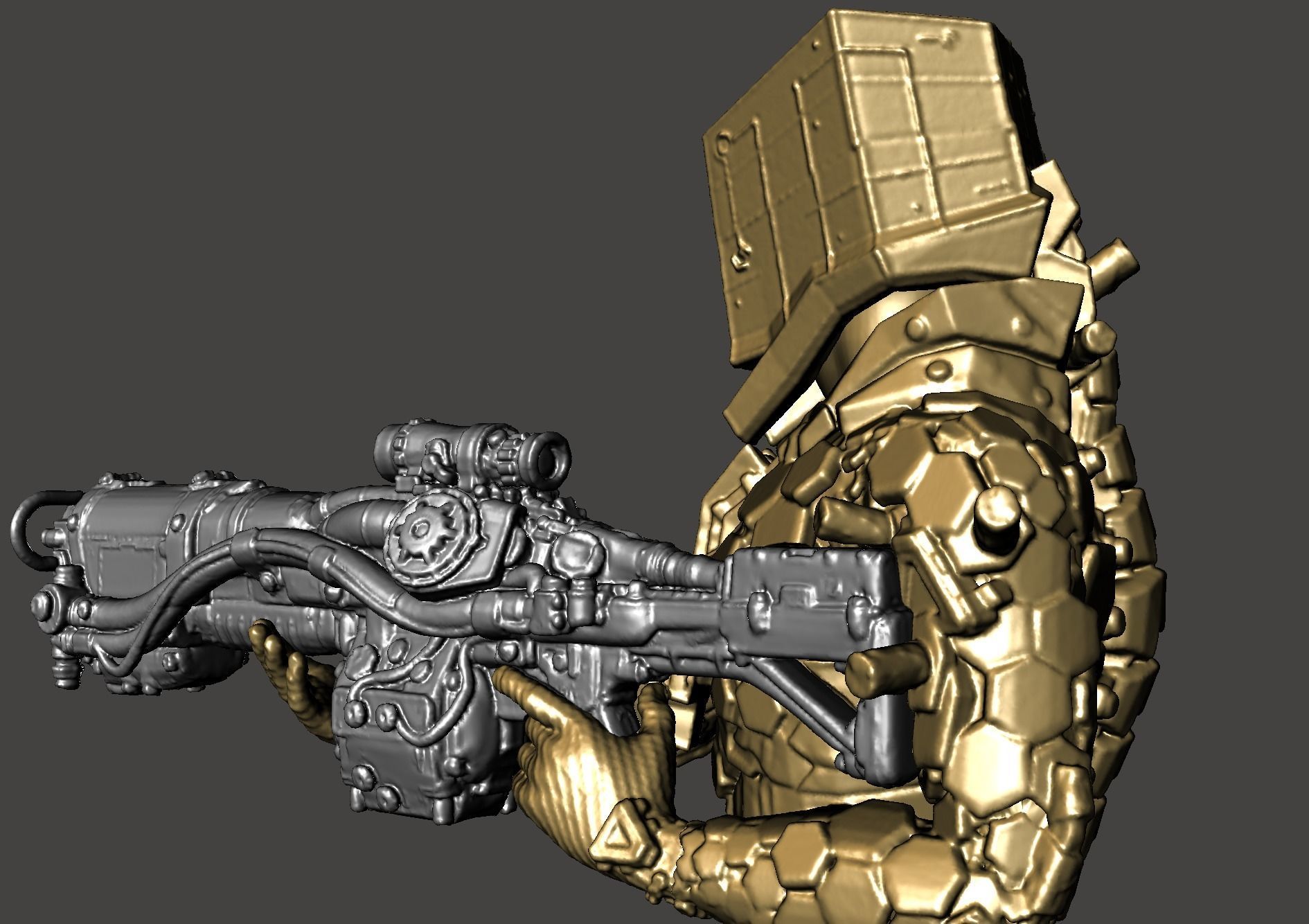 WOLFENSTEIN POWERARMOR LASERKRAFTWERK TNO High-Poly STL 3D model 3D ...