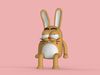 Boring Rabbit 3D Print Character 3D model 3D printable | CGTrader