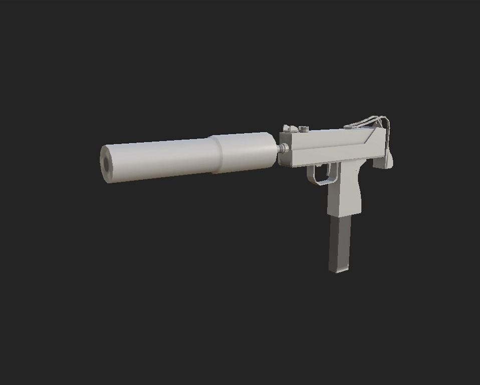 3D model Mac 10 Submachine gun VR / AR / low-poly | CGTrader