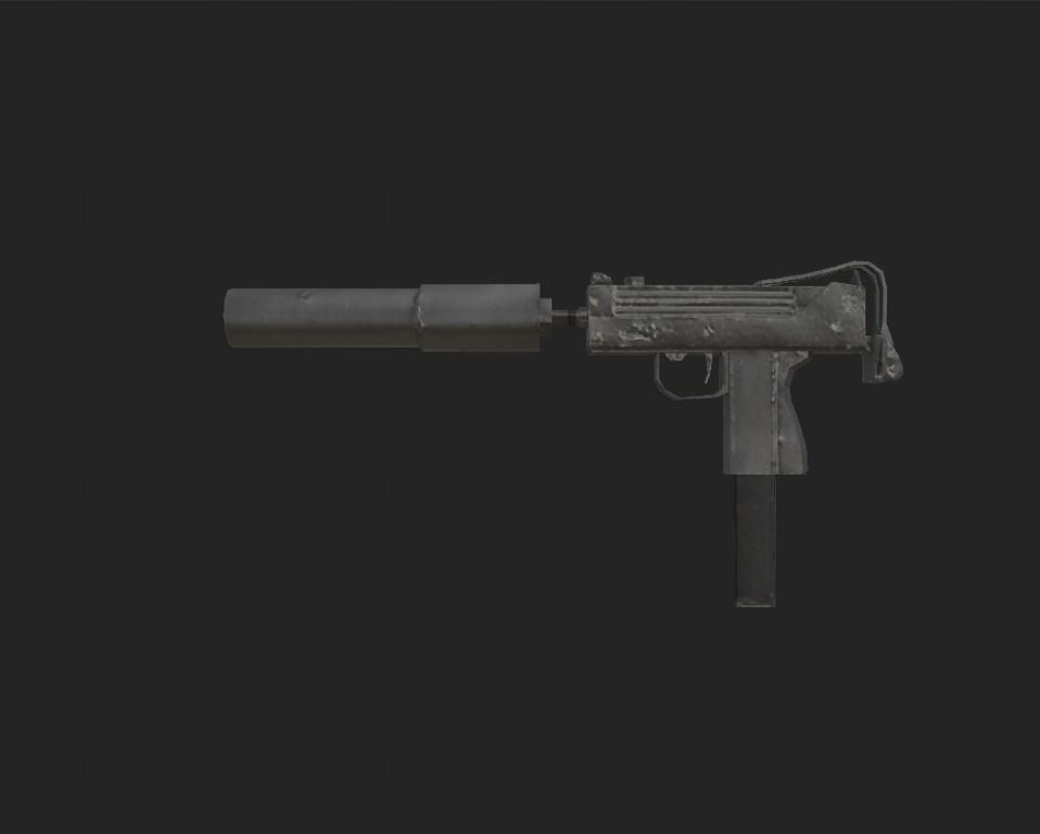 3D model Mac 10 Submachine gun VR / AR / low-poly | CGTrader