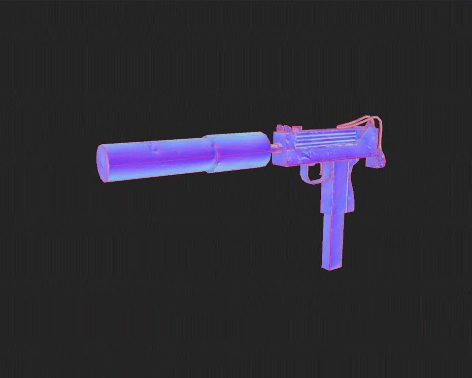 3D model Mac 10 Submachine gun VR / AR / low-poly | CGTrader