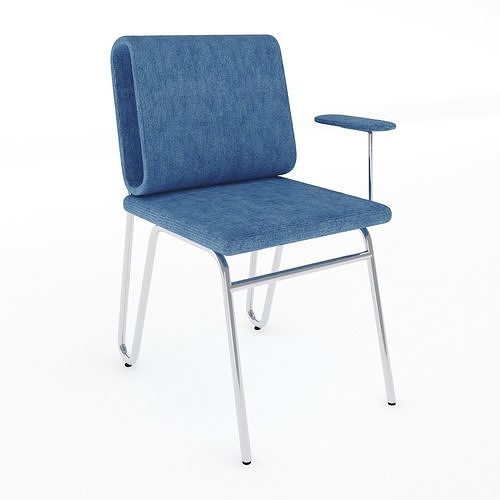 Chair model with metal legs 3D model | CGTrader