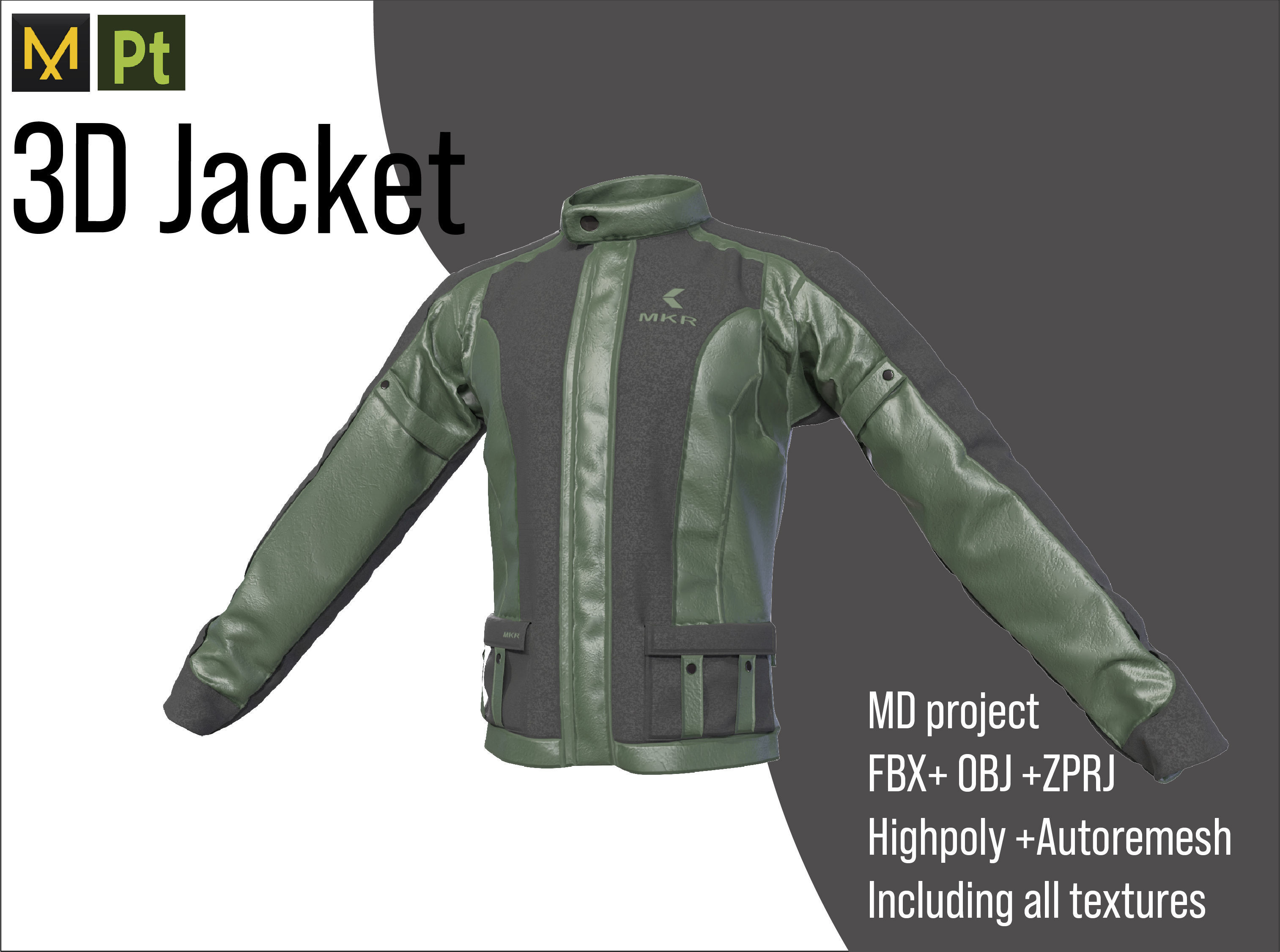 3d jacket male outfit 3D model | CGTrader
