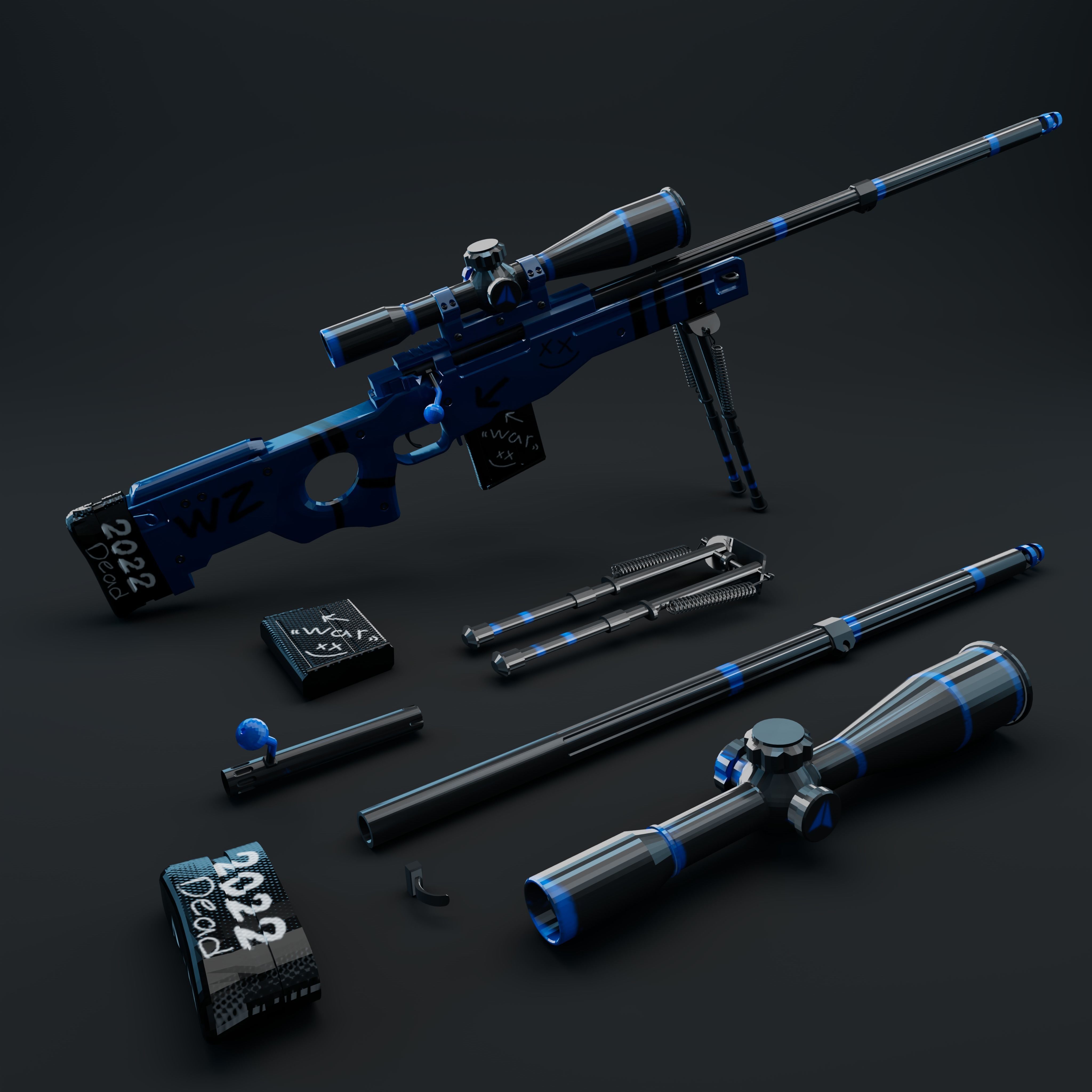 Custom Awp Sniper 3D model | CGTrader