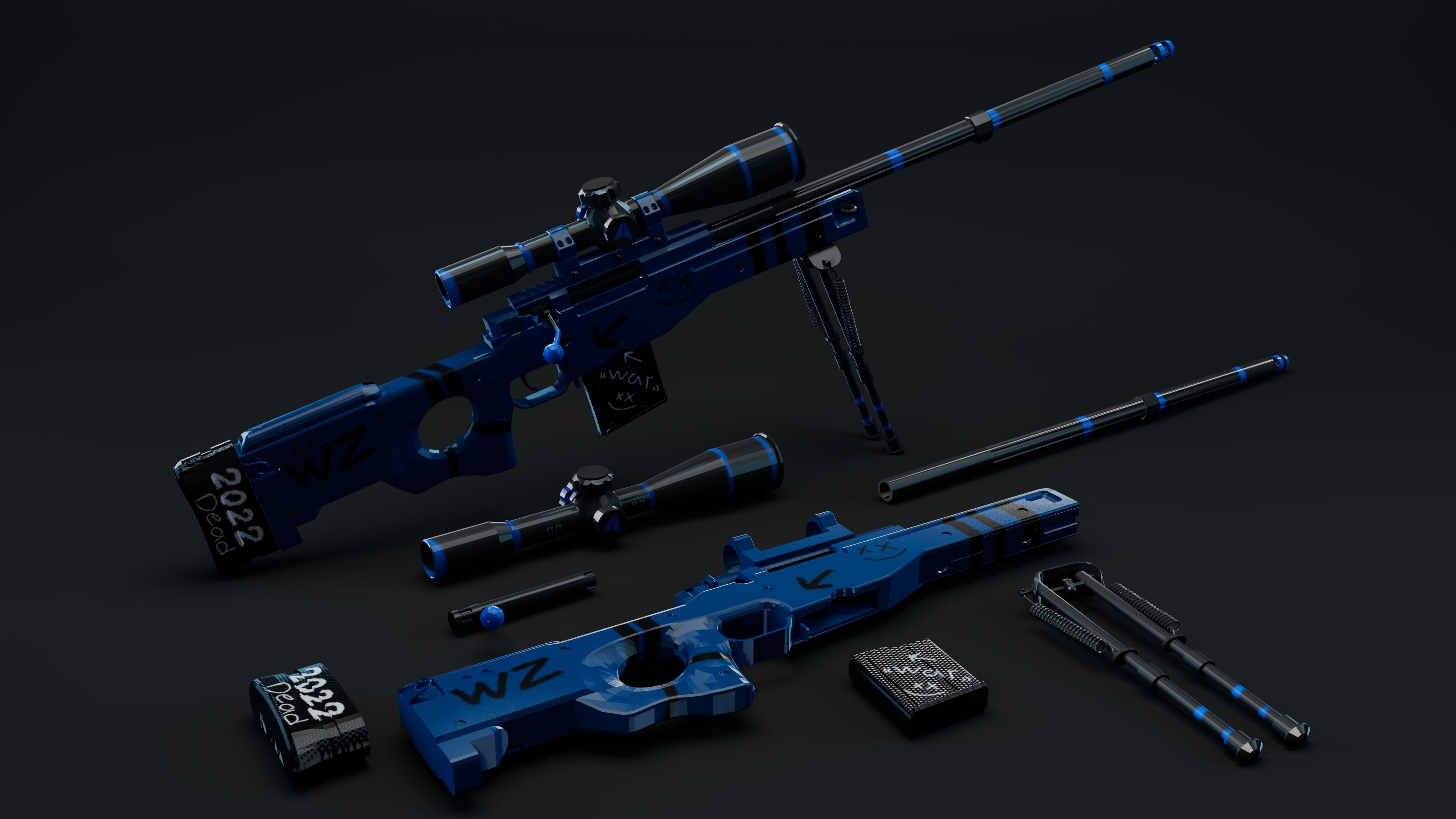 Custom Awp Sniper 3D model | CGTrader