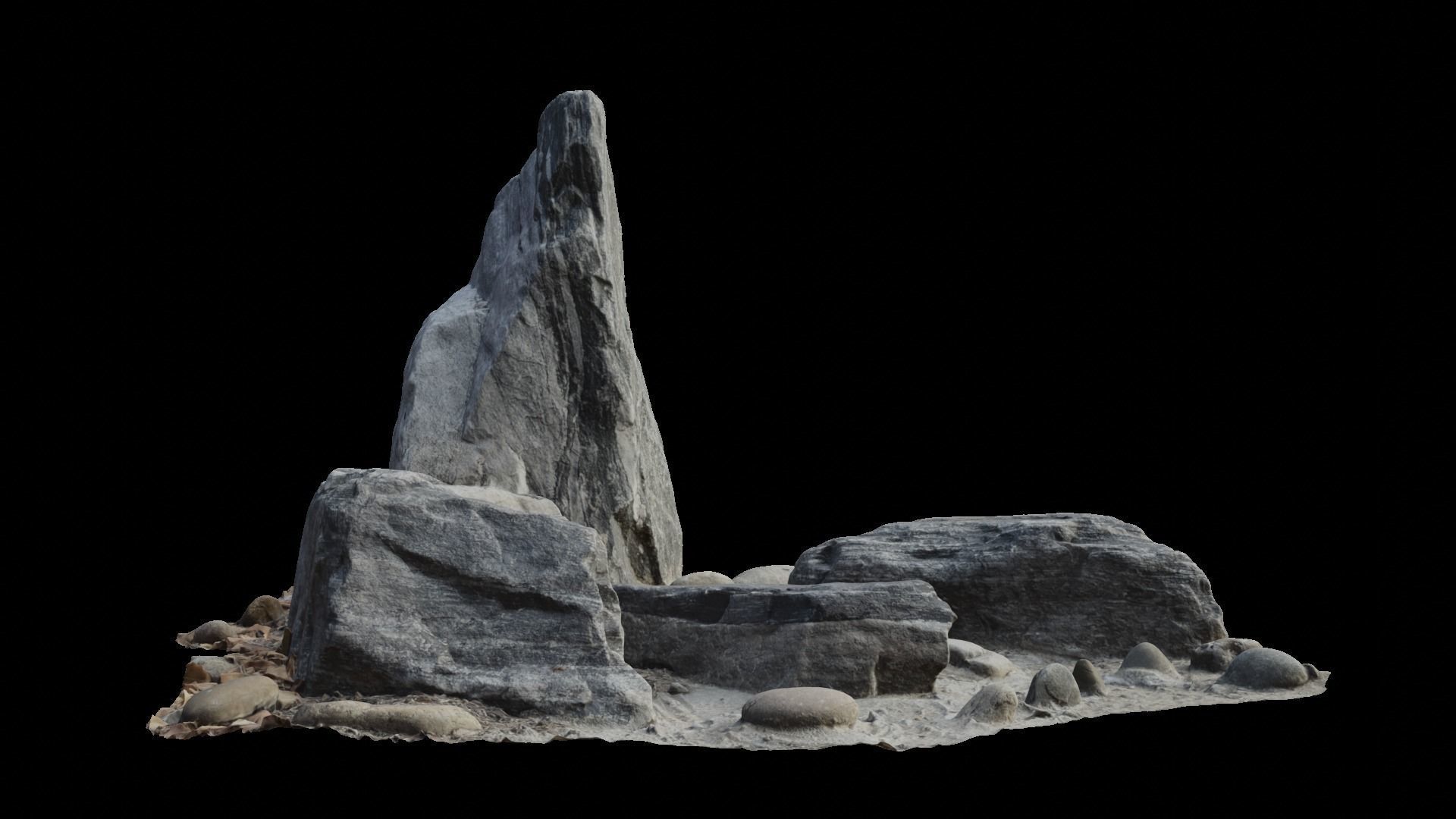A pile of stones 3D model | CGTrader