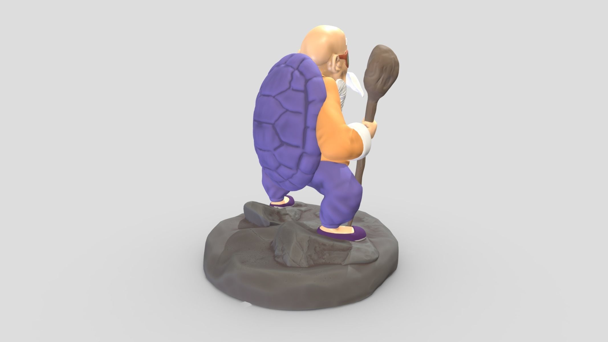 3D model Master Roshi Low Poly PBR Realistic VR / AR / low-poly | CGTrader