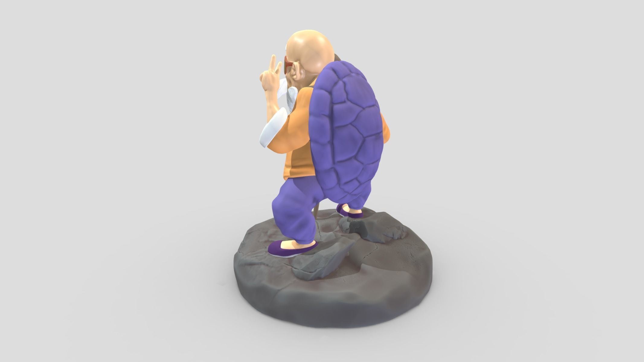 3D model Master Roshi Low Poly PBR Realistic VR / AR / low-poly | CGTrader