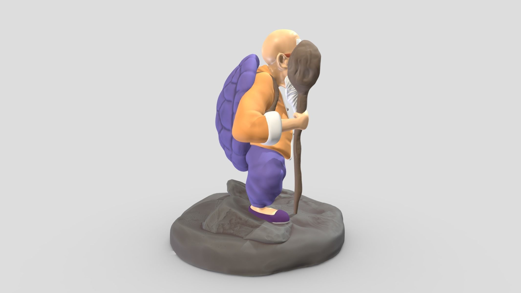 3D model Master Roshi Low Poly PBR Realistic VR / AR / low-poly | CGTrader