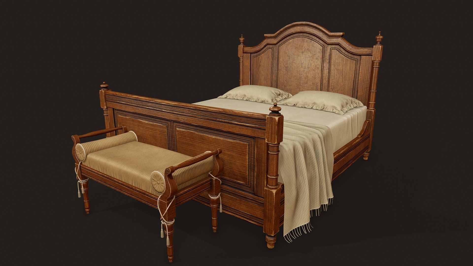 3D model Bedroom Furniture Props Pack VR / AR / low-poly | CGTrader