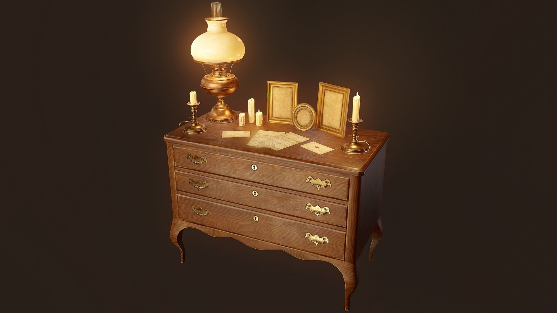 3D model Bedroom Furniture Props Pack VR / AR / low-poly | CGTrader