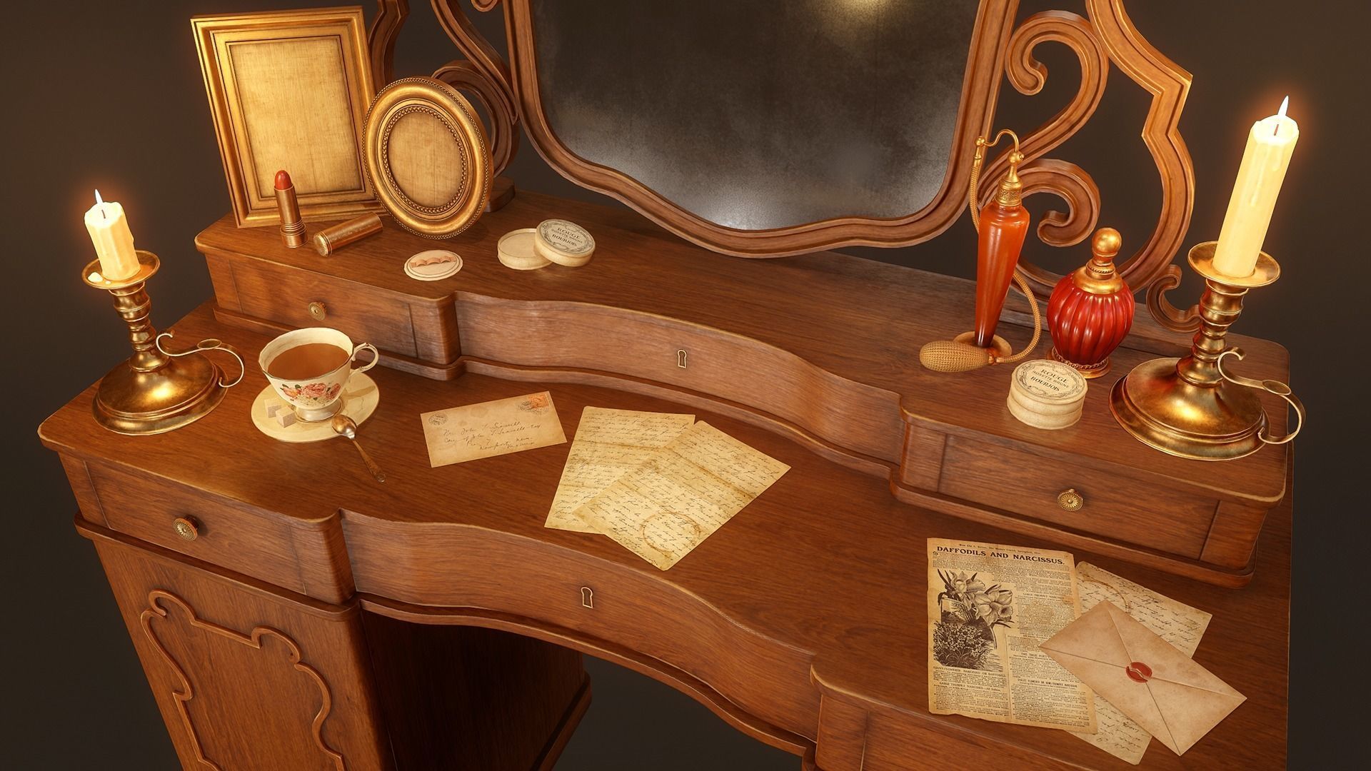 3D model Bedroom Furniture Props Pack VR / AR / low-poly | CGTrader