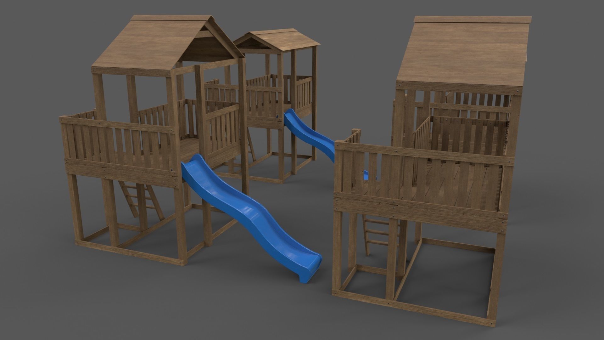 3D model PBR Small Backyard Playground Fort A VR / AR / low-poly | CGTrader